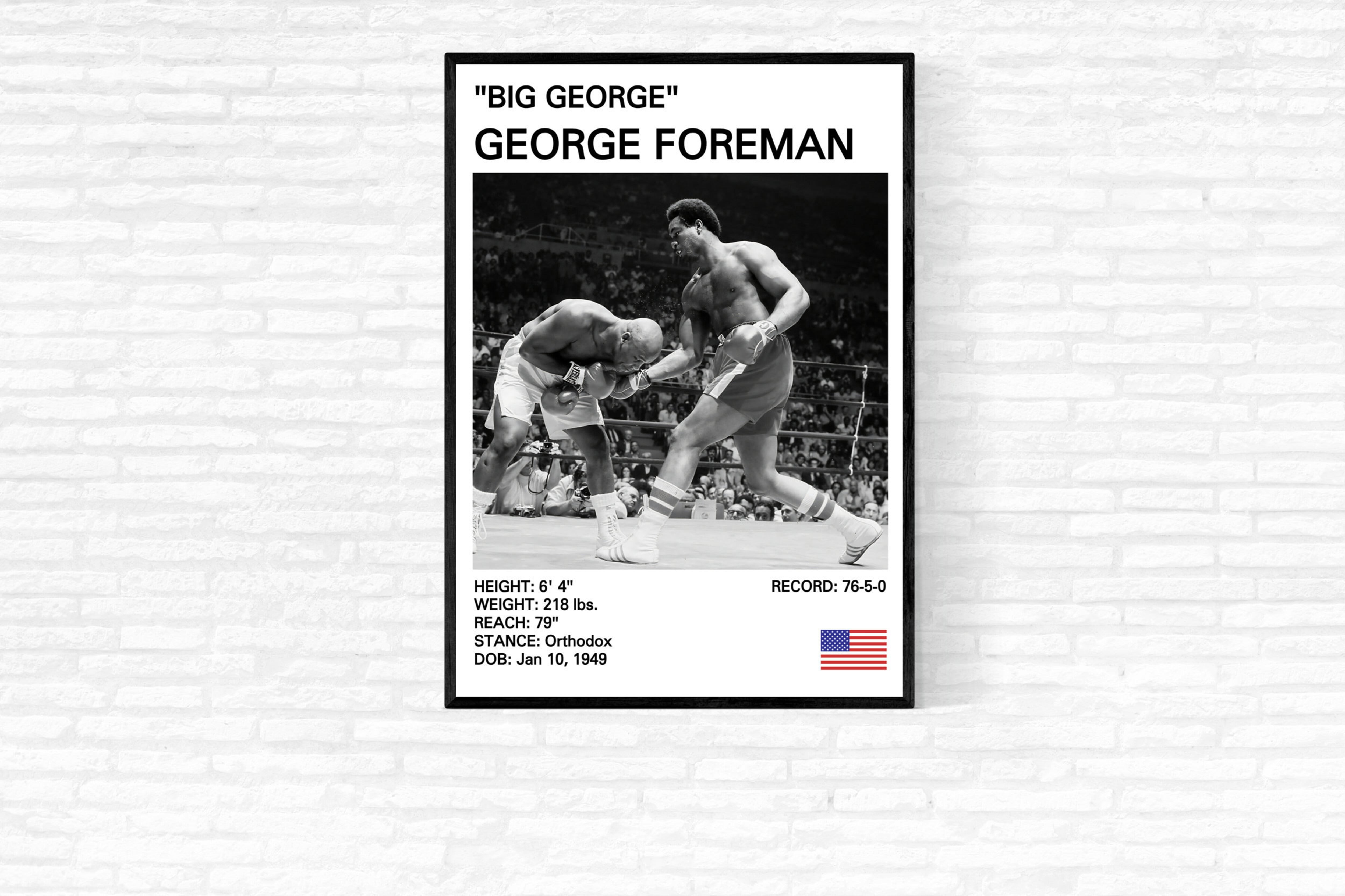 POSTER George Foreman Poster, George Foreman Print, Boxing Poster ...