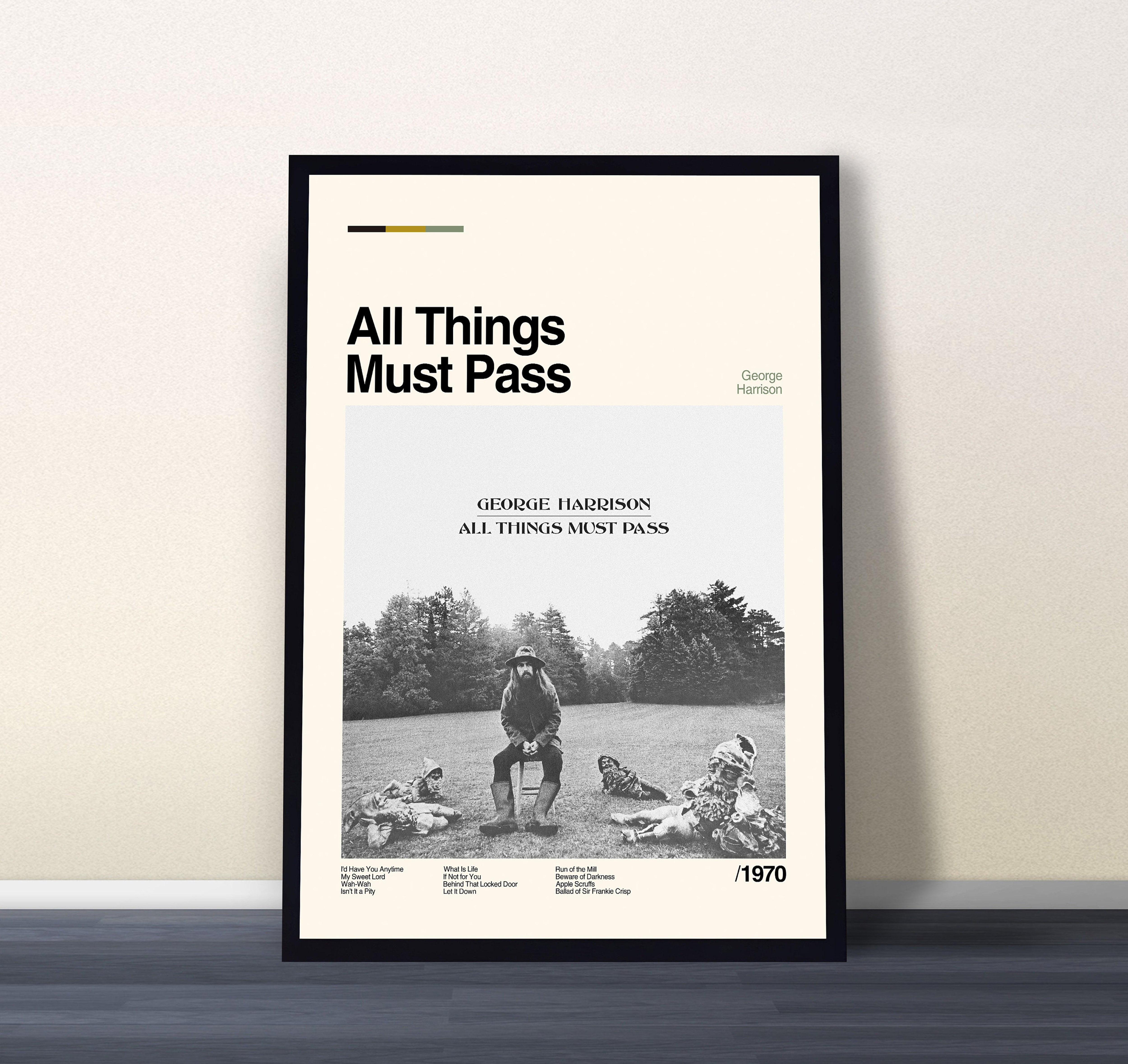 POSTER George Harrison - All Things Must Pass Album Poster, Midcentury ...