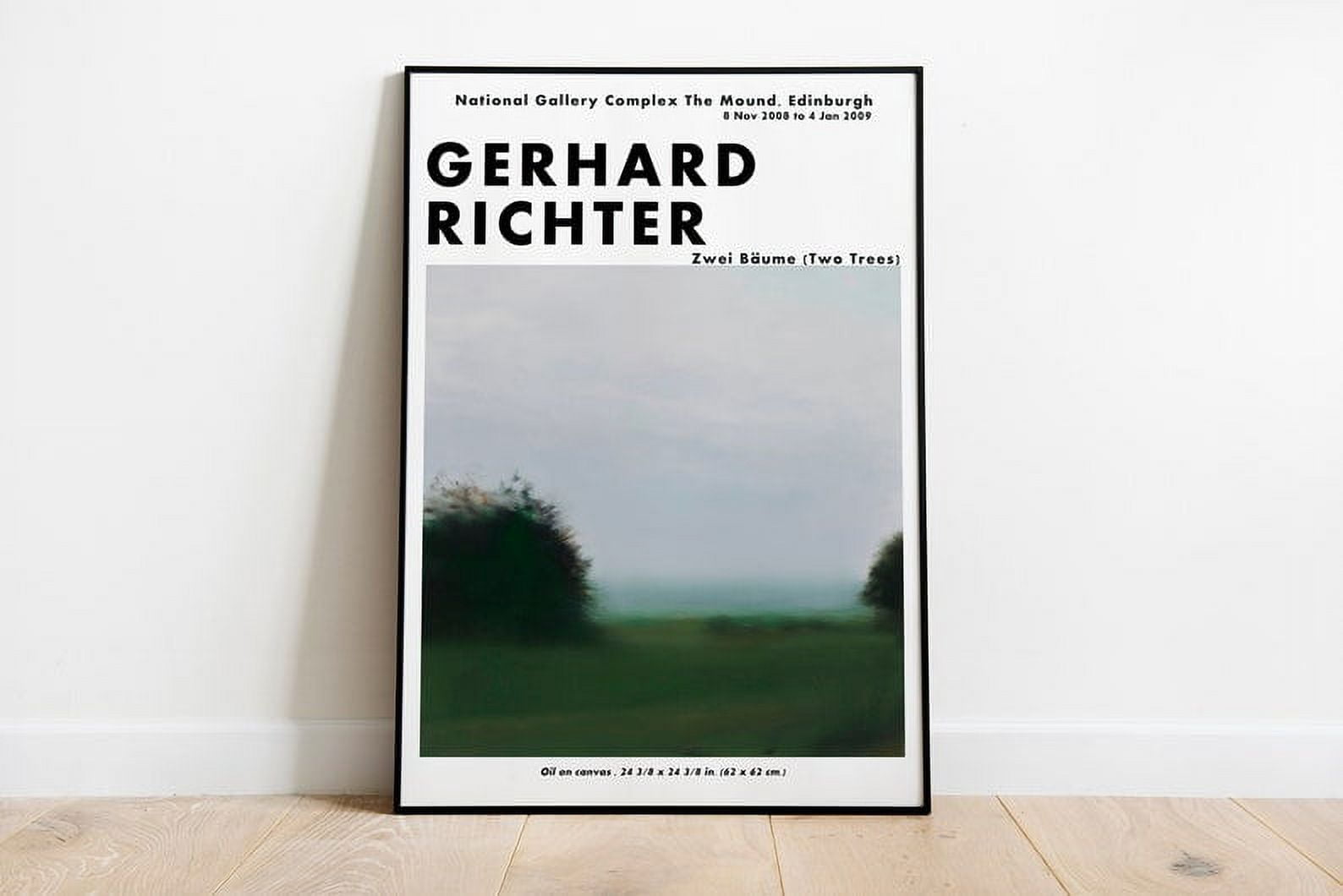 POSTER Gerhard Richter Exhibition Poster, Zwei BÃ¤ume - Two Trees, Gerhard Richter Art Print ...