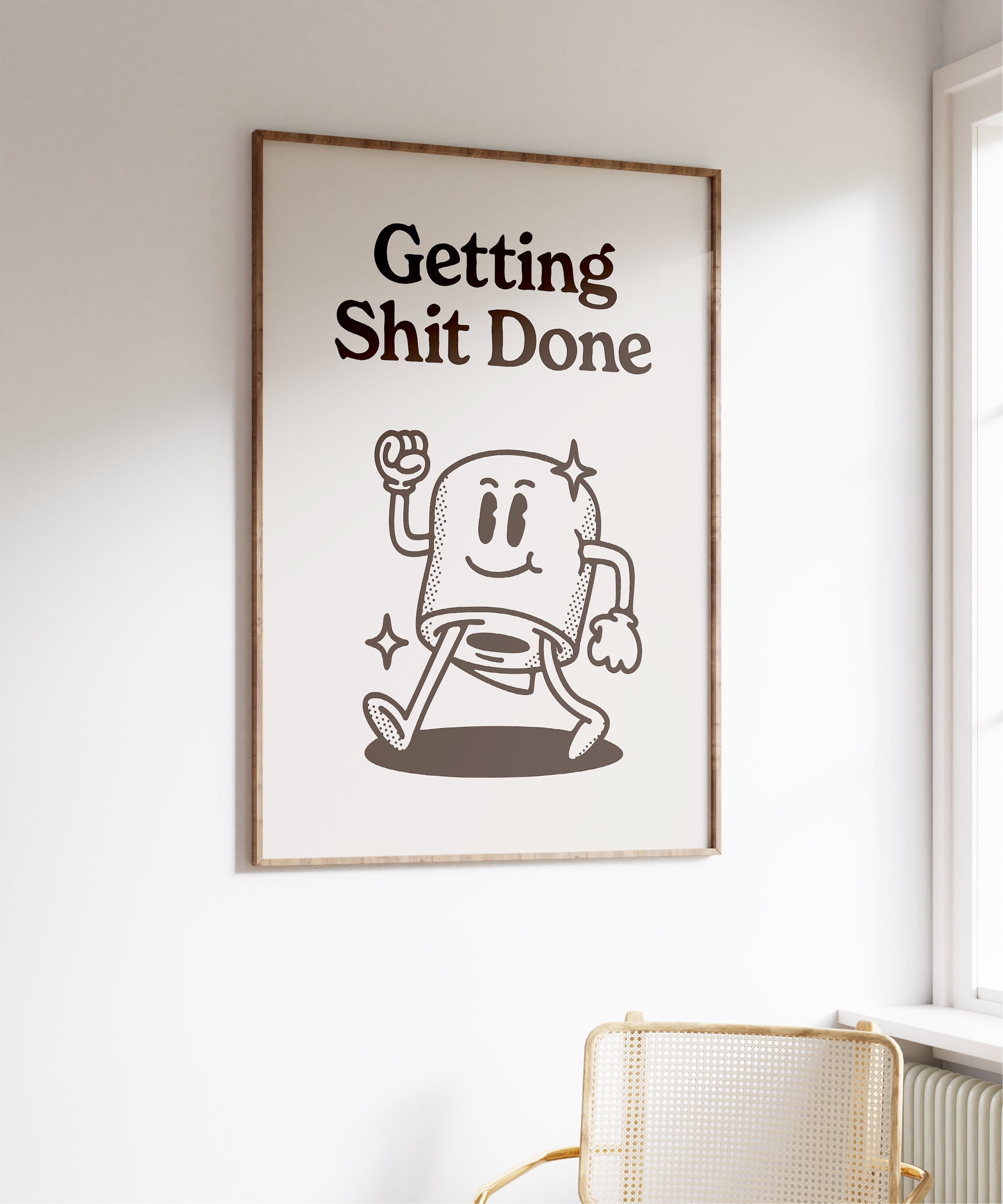 POSTER Get Shit Done Poster, Motivational Wall Art, Funny Office Decor ...