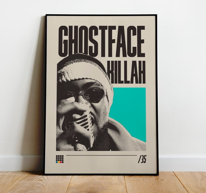 POSTER Ghostface Killah Poster, Wu-Tang Clan Artwork, Rap Legend Print ...