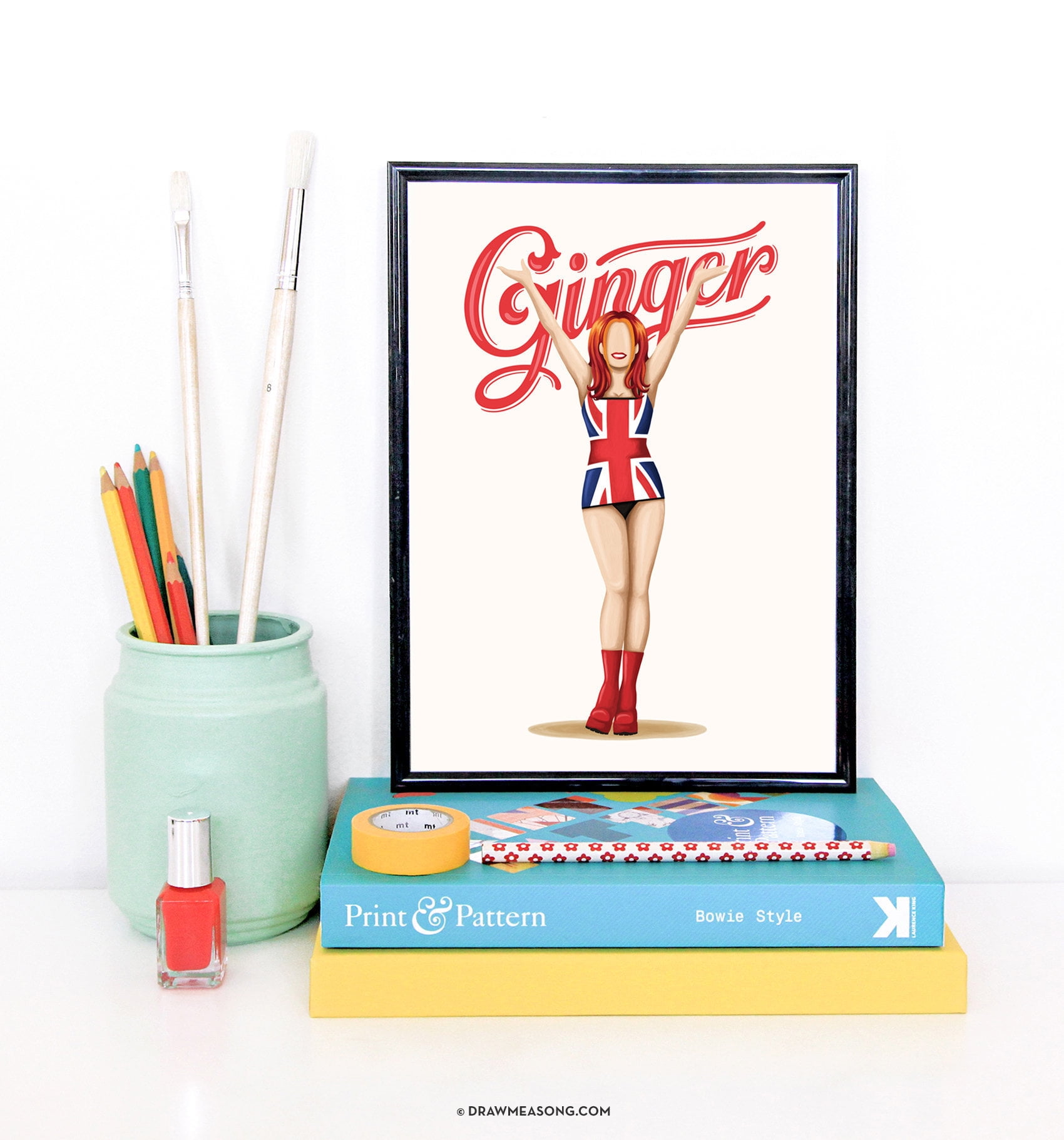 POSTER Ginger Spice Music Poster, 90s Spice Girls Print, Geri, Girlboss ...