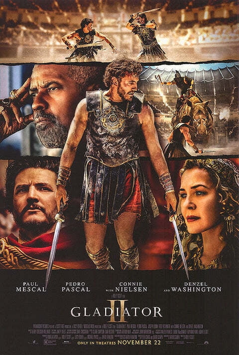 POSTER Gladiator II Movie Poster Pedro Pascal, Denzel Washington-24x36 ...