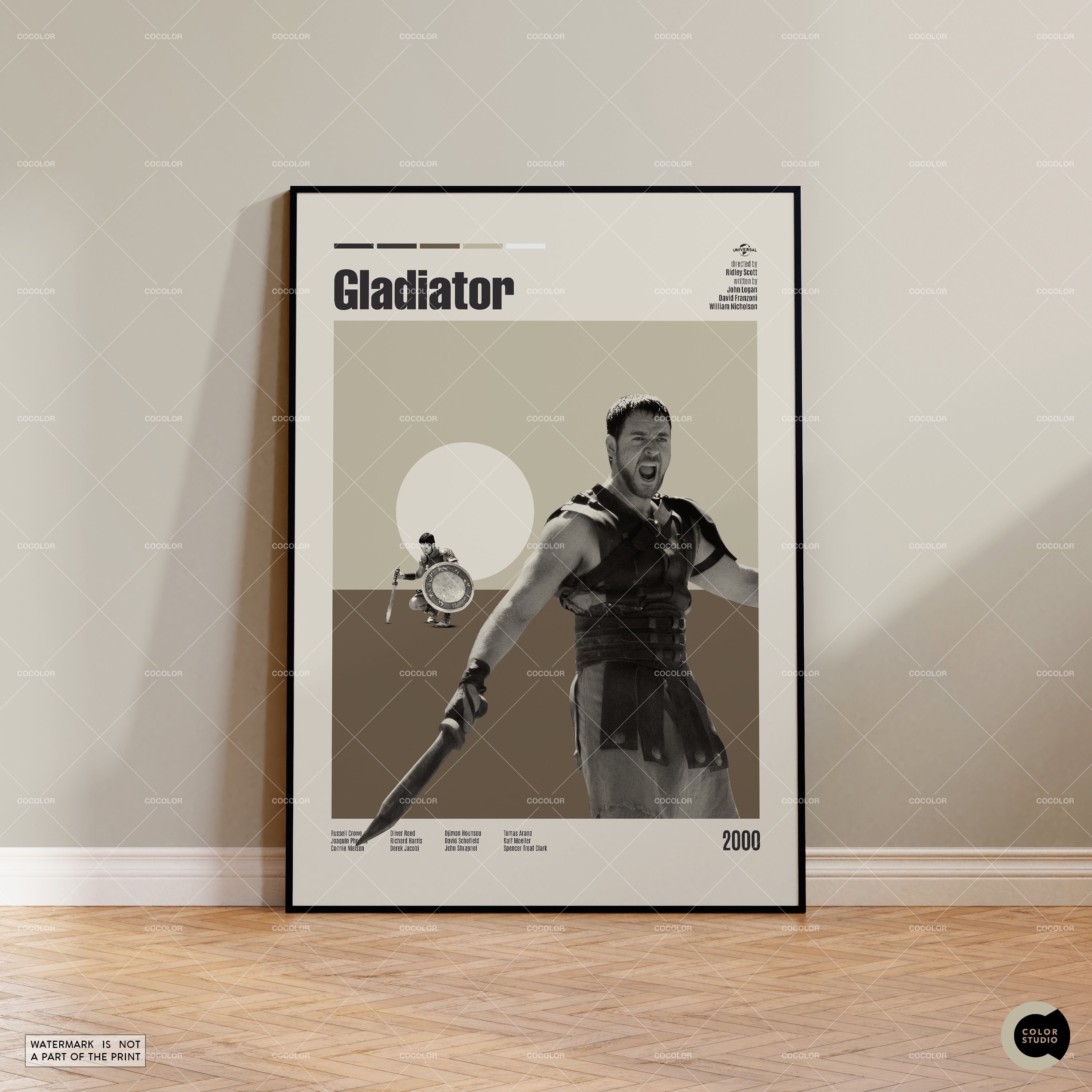 POSTER Gladiator, Retro Movie Poster, Midcentury Modern, Retro Tv Show ...