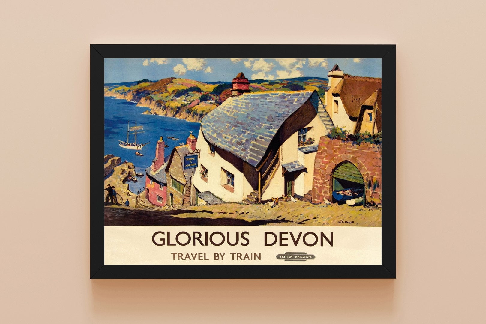 POSTER Glorious Devon Travel By Train British Railways Travel Poster In ...