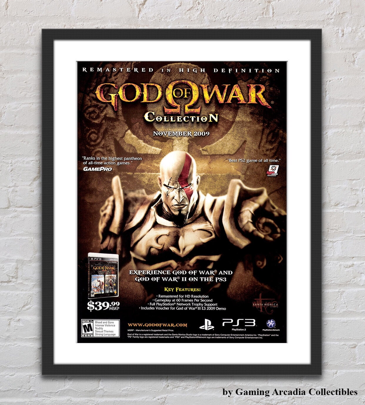 POSTER God Of War Collection Playstation 3 PS3 Poster-24x36-UNFRAMED ...