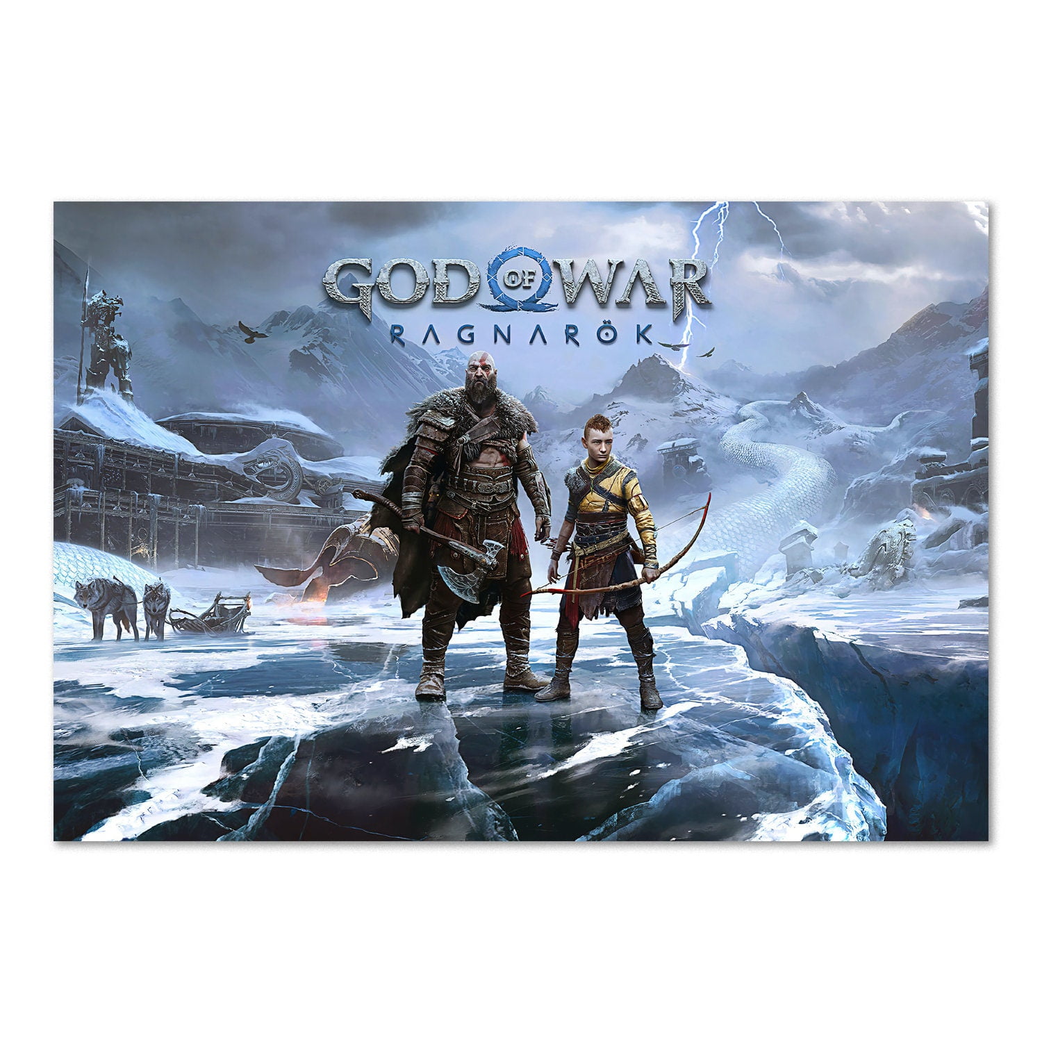POSTER God of War Ragnarök Game Poster | Official Key Art Kratos and ...