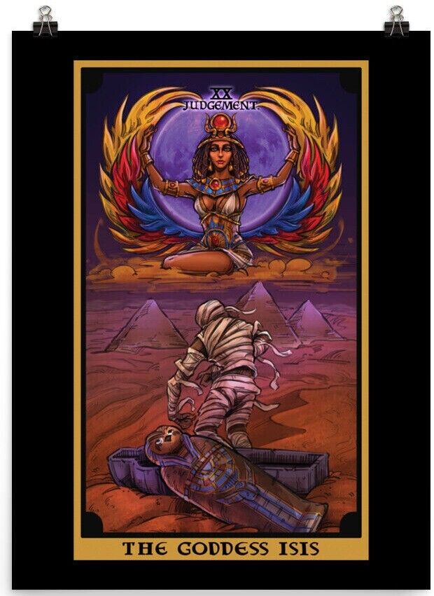 POSTER Goddess Isis Poster Judgement Tarot Card Posters Egyptian Pagan ...