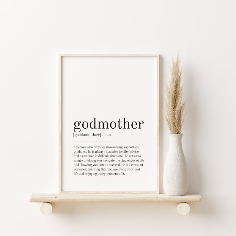 POSTER Godmother Definition Print, self love wall art, Godmother ...