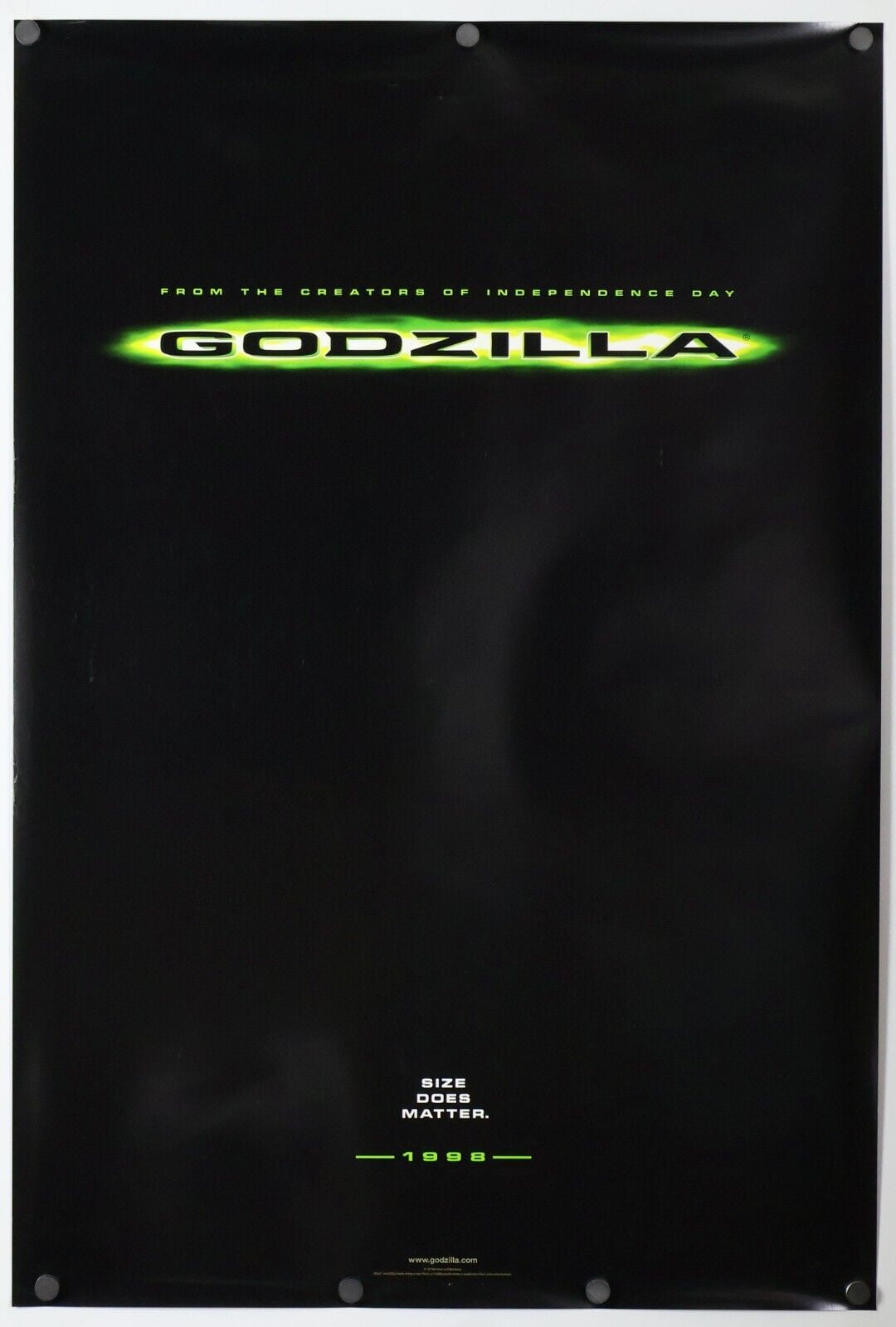 POSTER Godzilla - original double sided movie poster DS - 1997 Advance ...