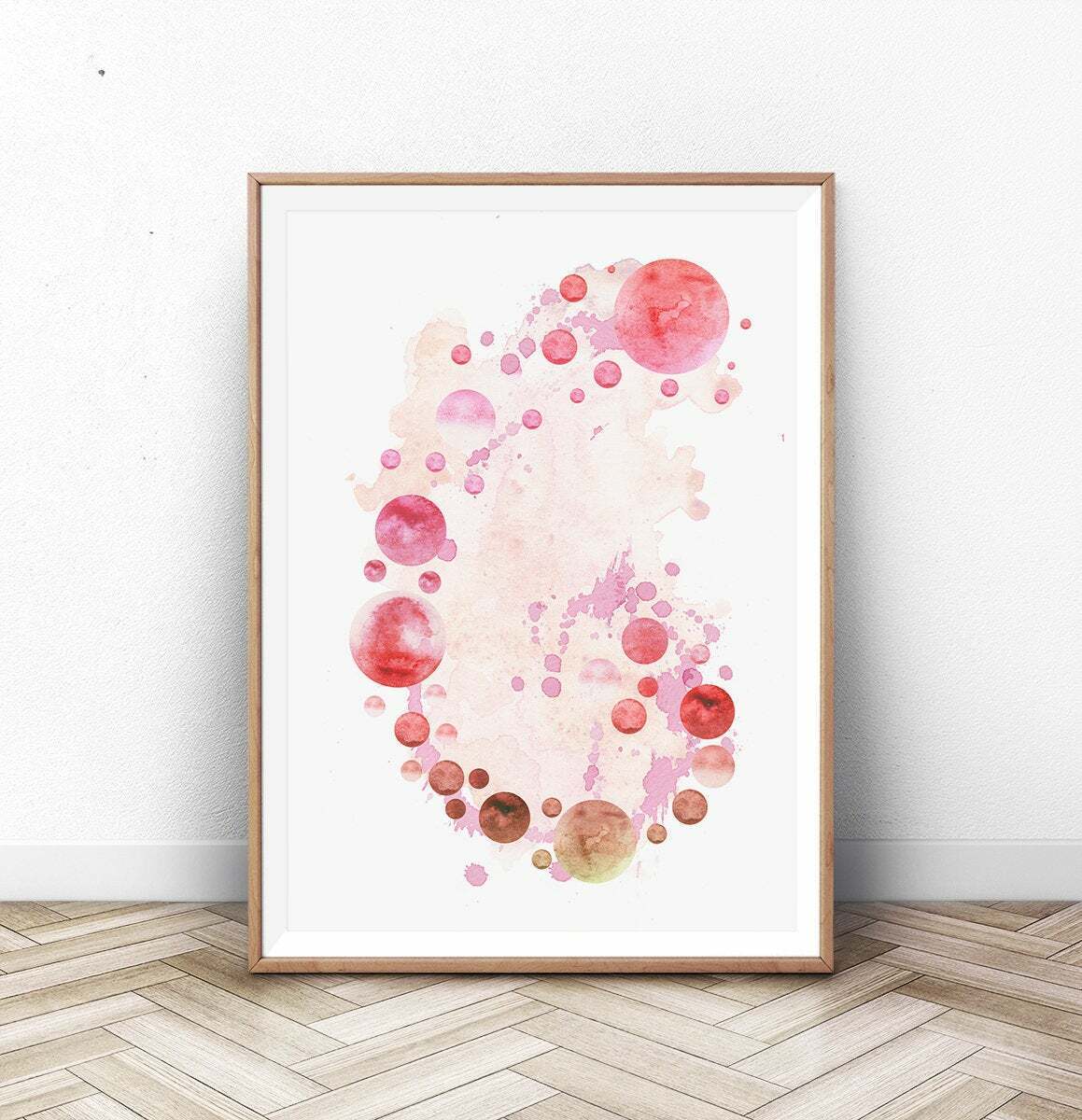 POSTER Golden Ratio Fibonacci Spiral Watercolor Blush Pink Minimalist ...