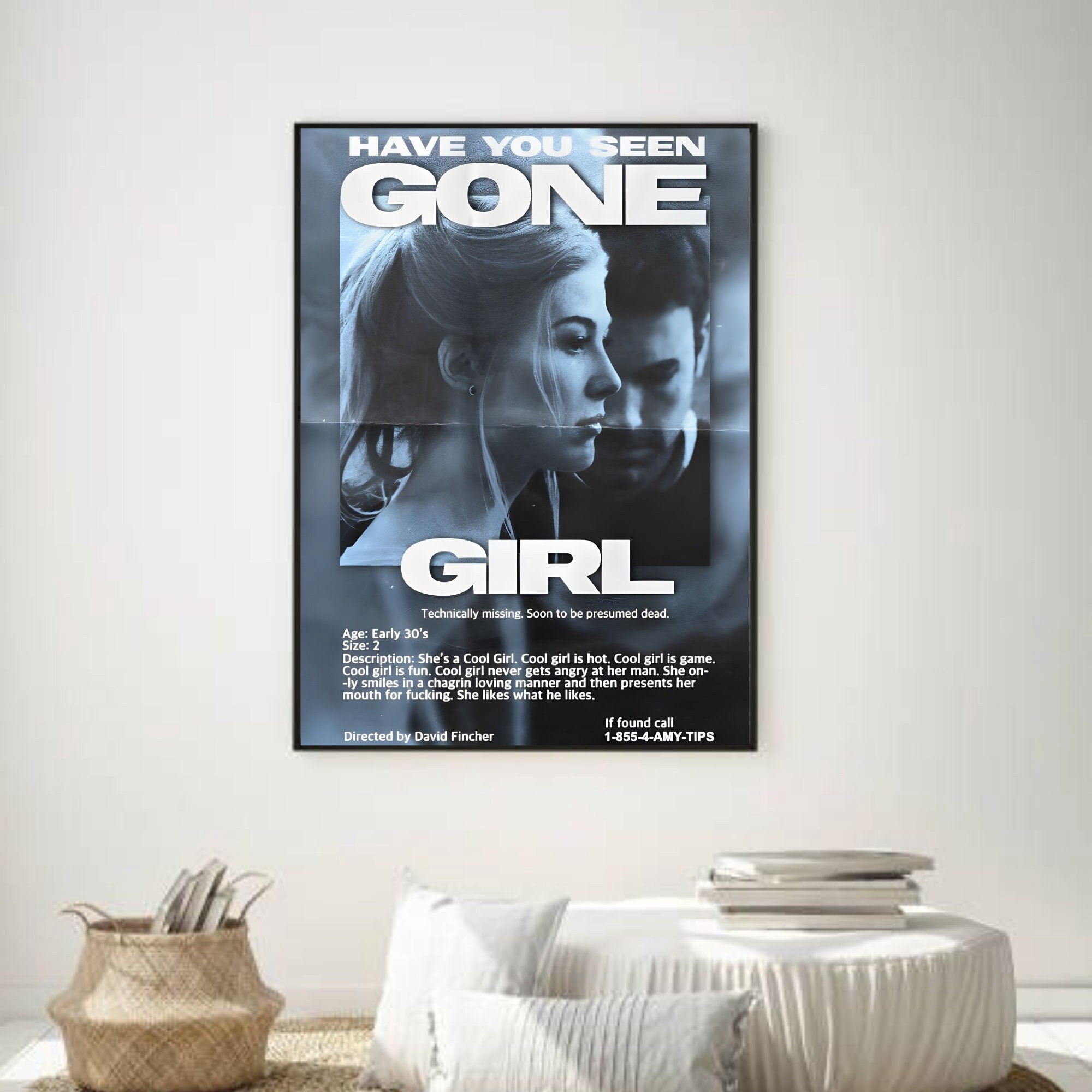 POSTER Gone Girl Poster, Gone Girl Wall Art, Movie Poster, Gone Girl ...