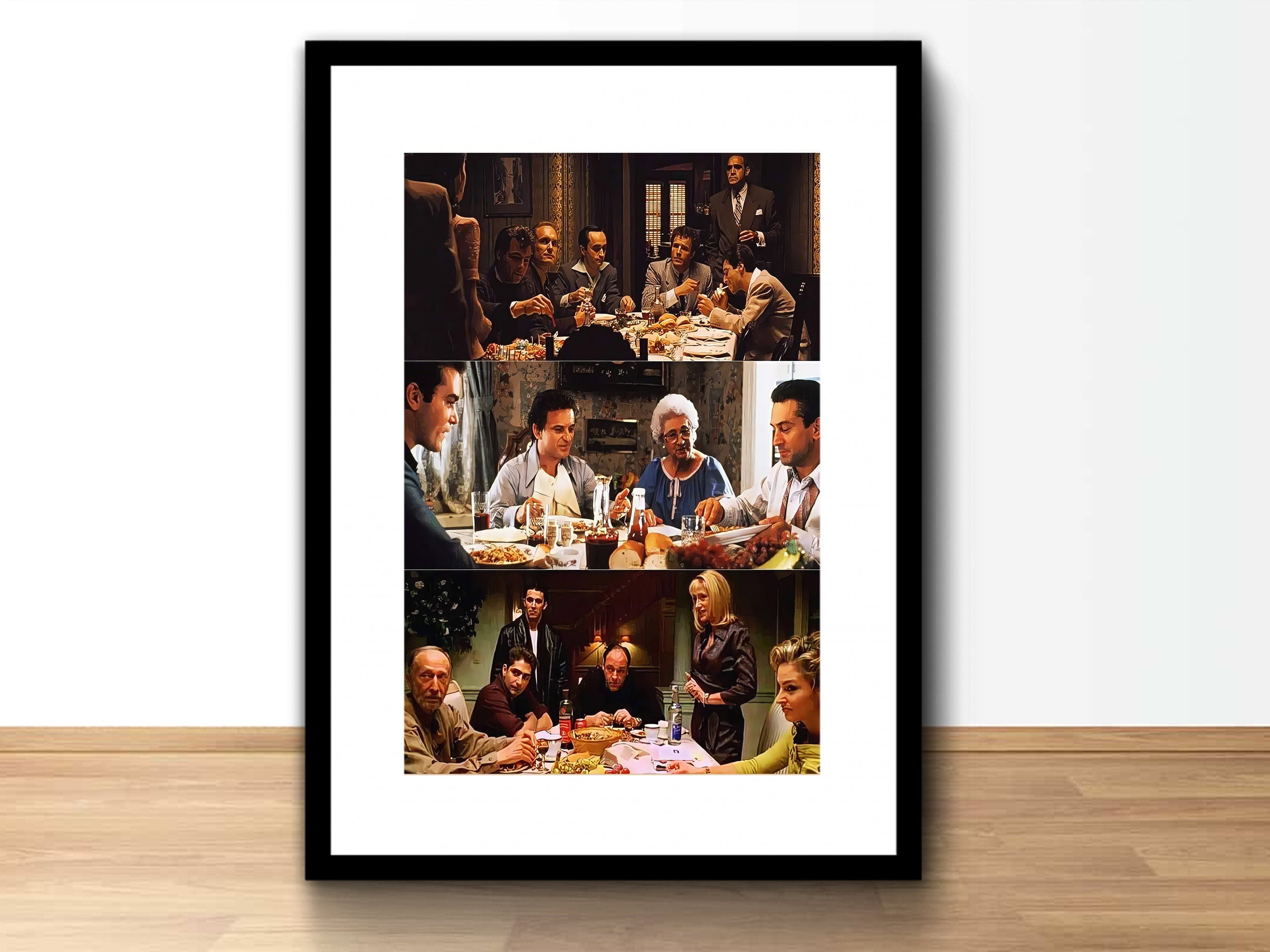 POSTER Goodfellas, Sopranos And Godfather Poster - Dinner Scenes- The ...