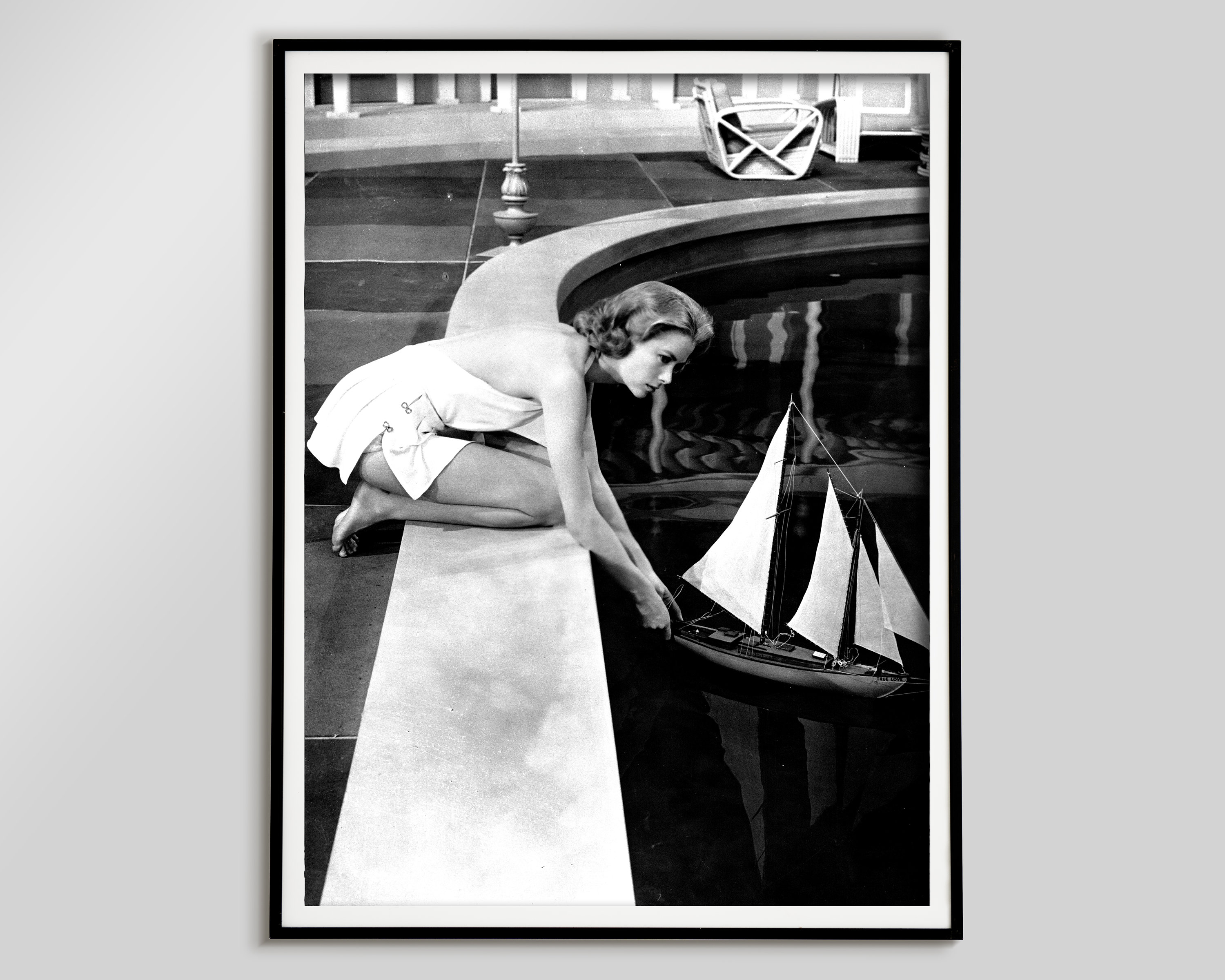 POSTER Grace Kelly Print - Old Hollywood Decor Retro Wall Art Black and ...