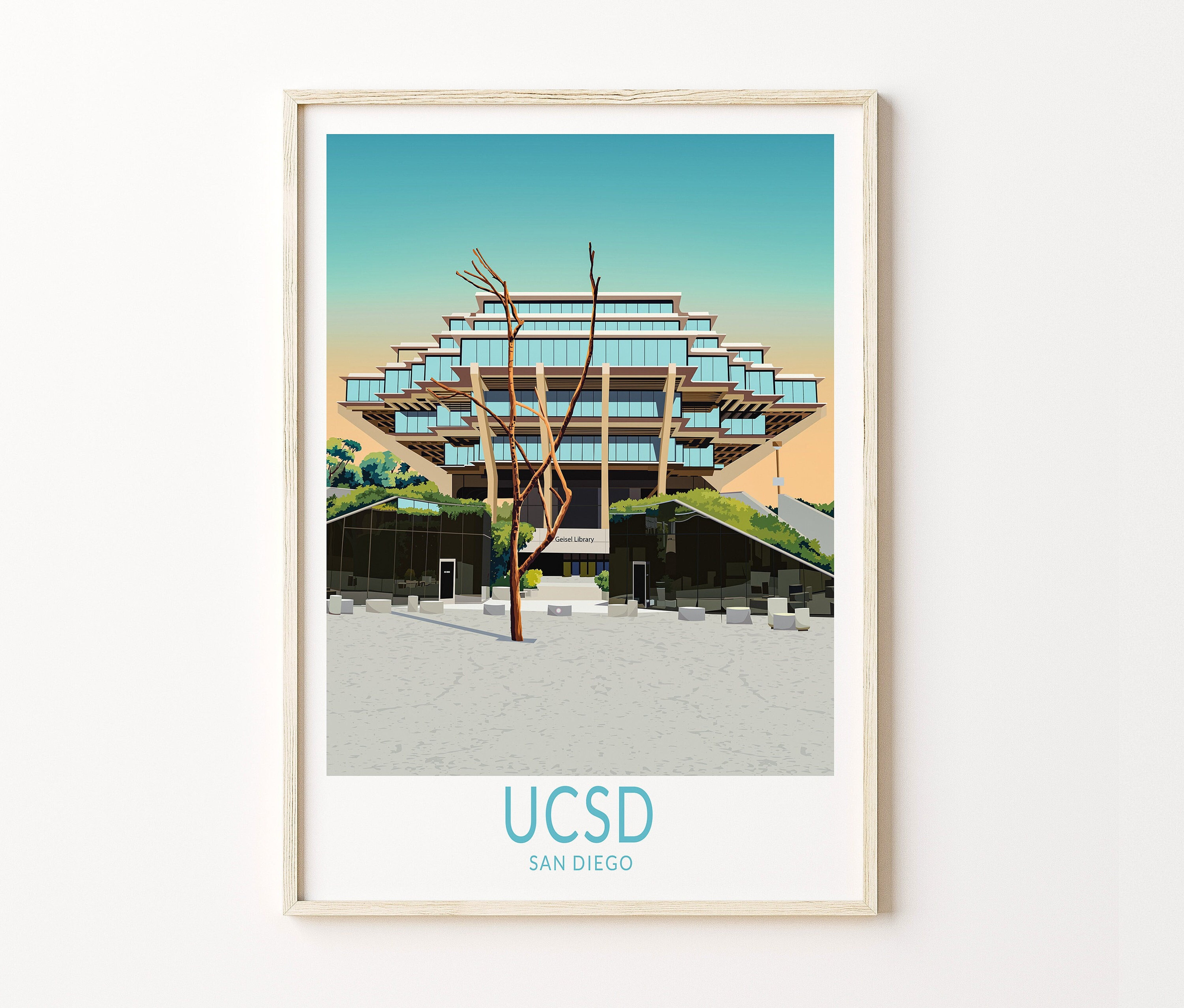 POSTER Graduation Geisel Library, San Diego Geisel Library Poster ...