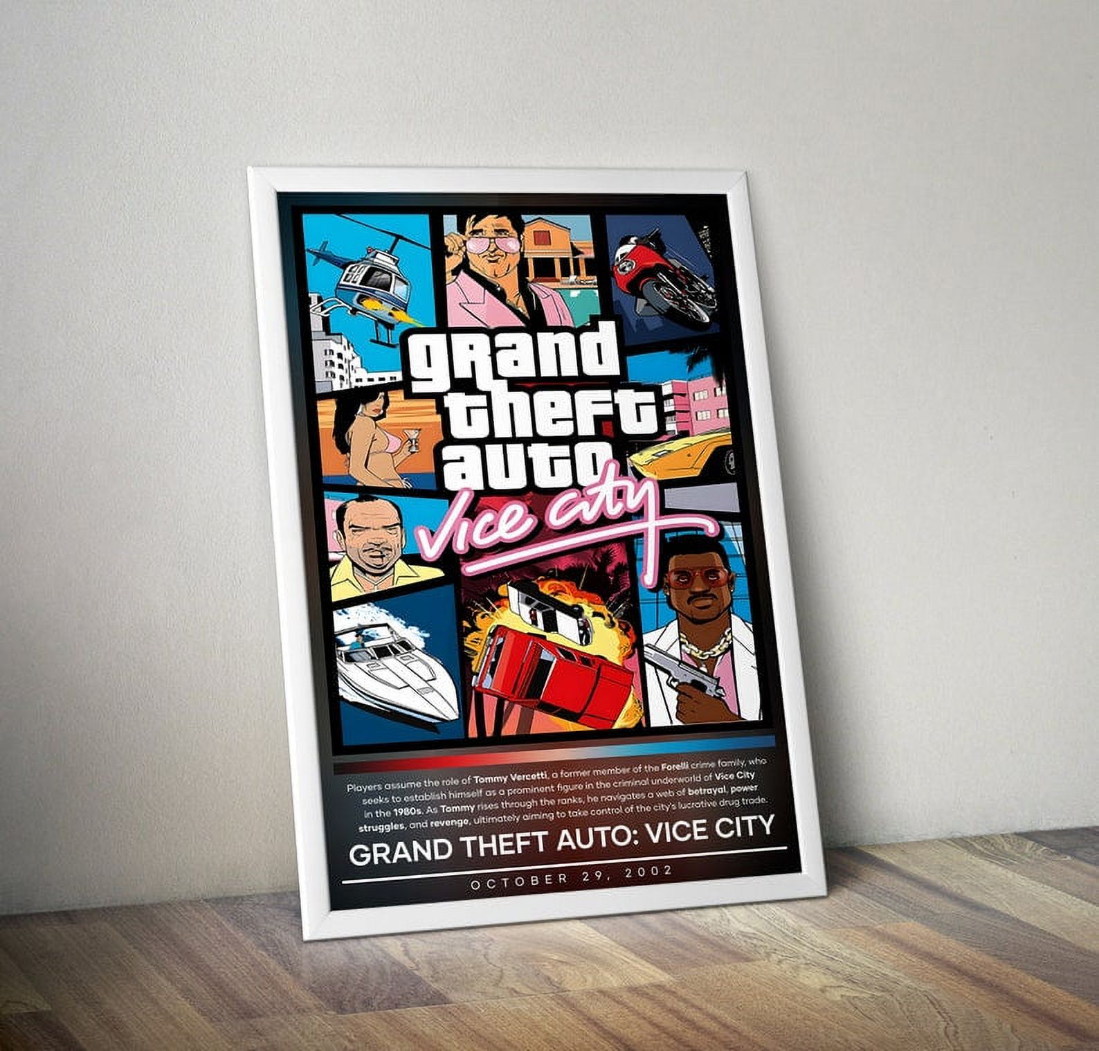 POSTER Grand Theft Auto Vice City Poster | GTA Print | Gaming Poster ...
