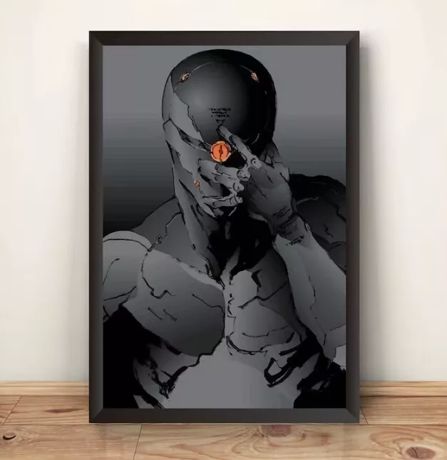 POSTER Gray Fox Cyborg Ninja Frank Jaeger MGS Premium Poster (Vectorized Design) UNFRAMED, 12x18 ...