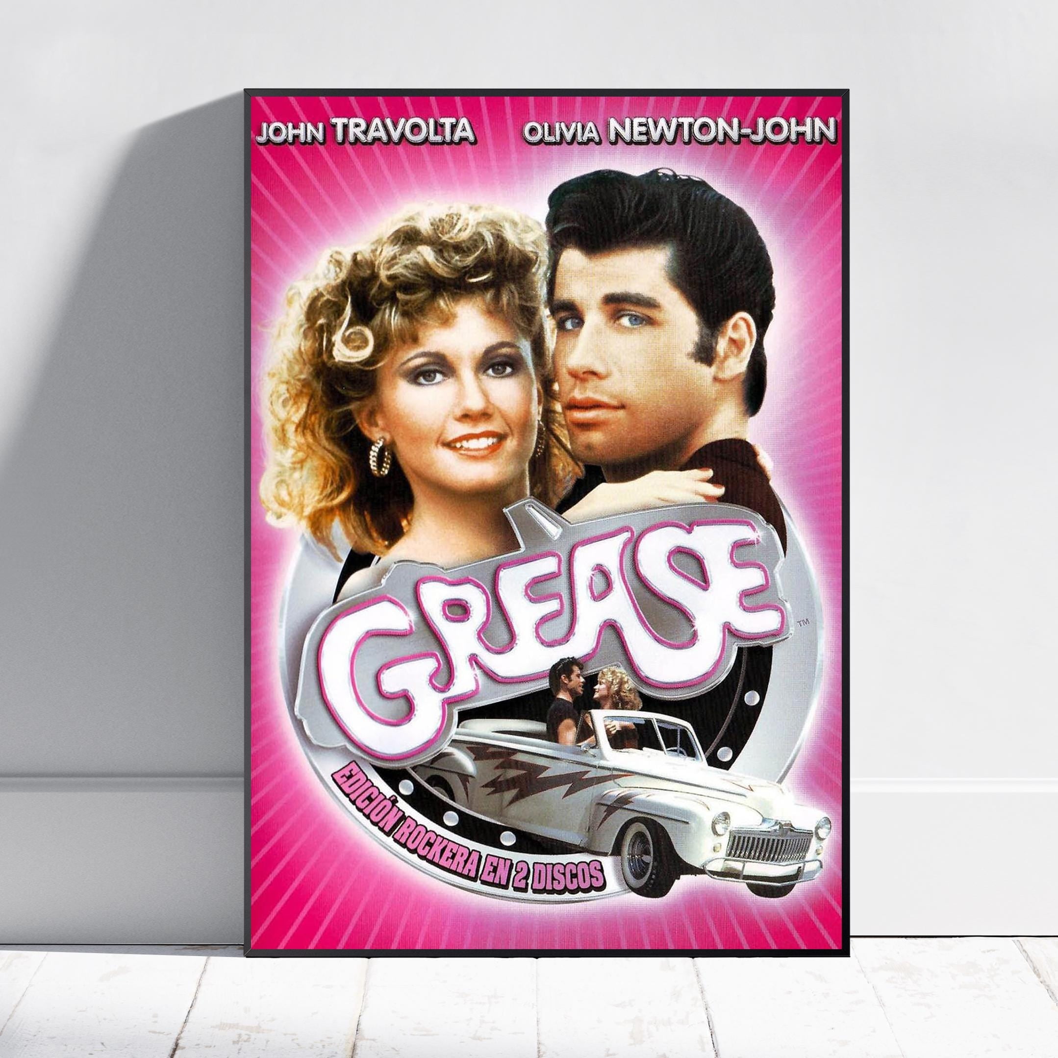 POSTER Grease Poster, John Travolta Wall Art, Movie Poster Gift, HQ Wall Decor-UNFRAMED ...