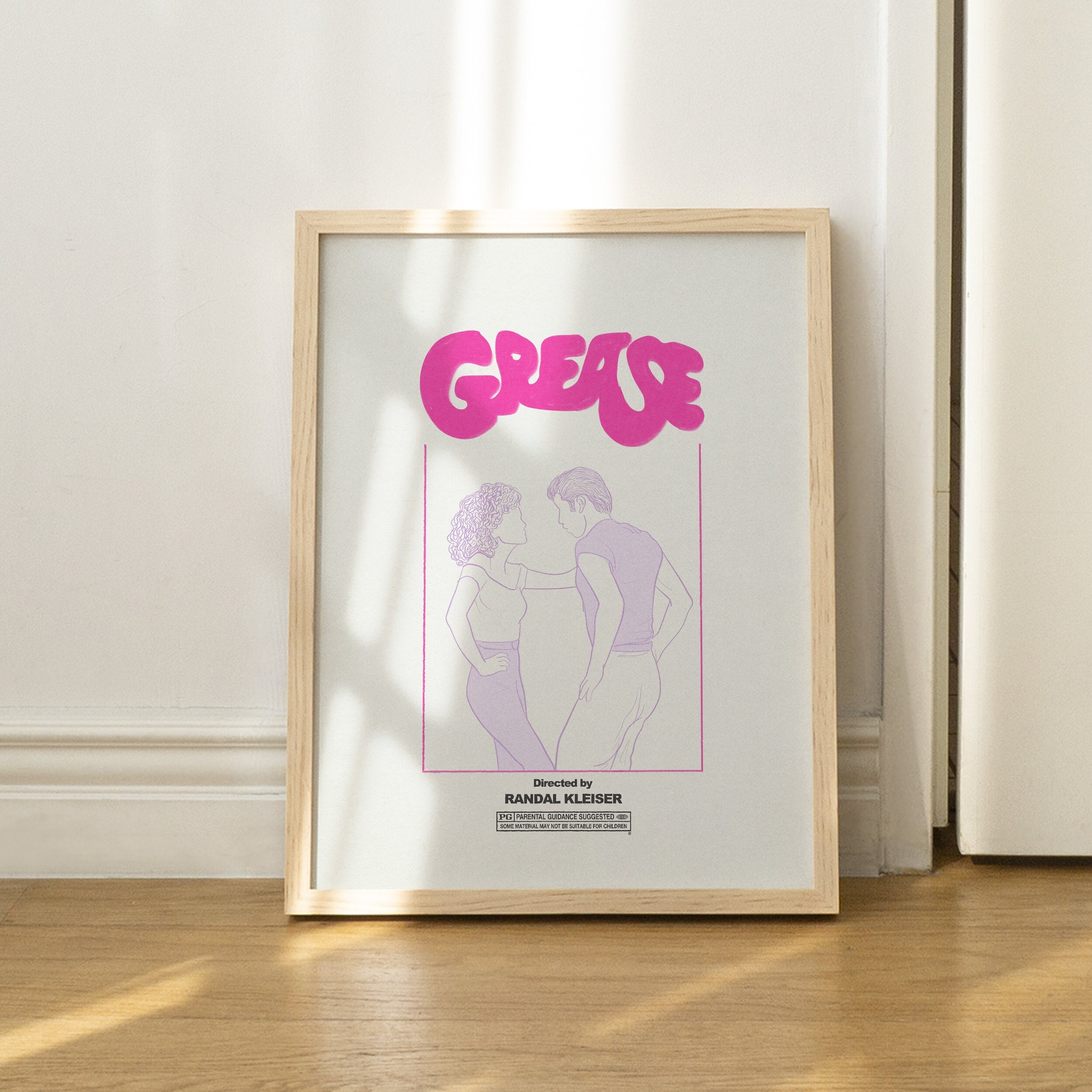 POSTER Grease Poster | Randal Kleiser | Movie Poster | Minimalist Poster | Film Poster ...