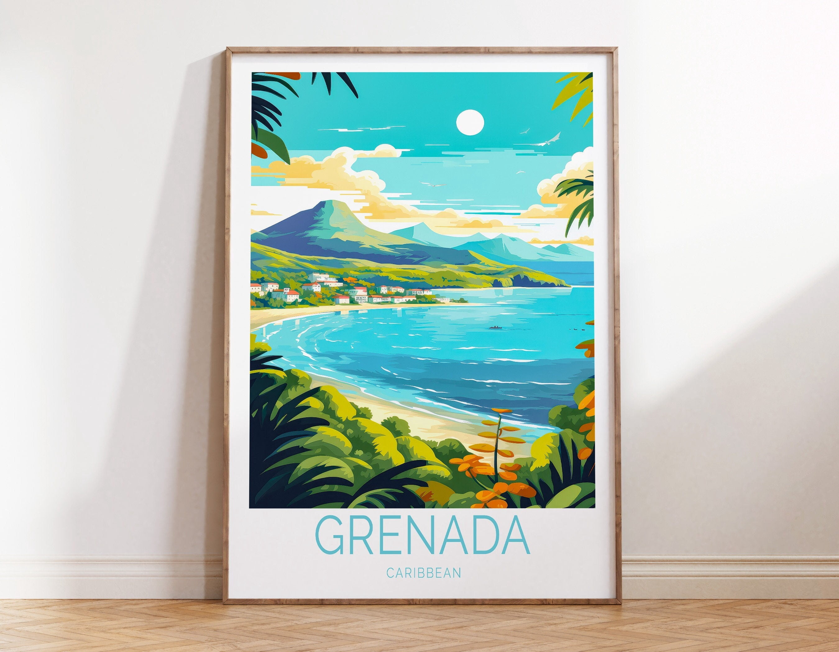 POSTER Grenada Island Travel Poster, Grenada Island Caribbean Poster ...