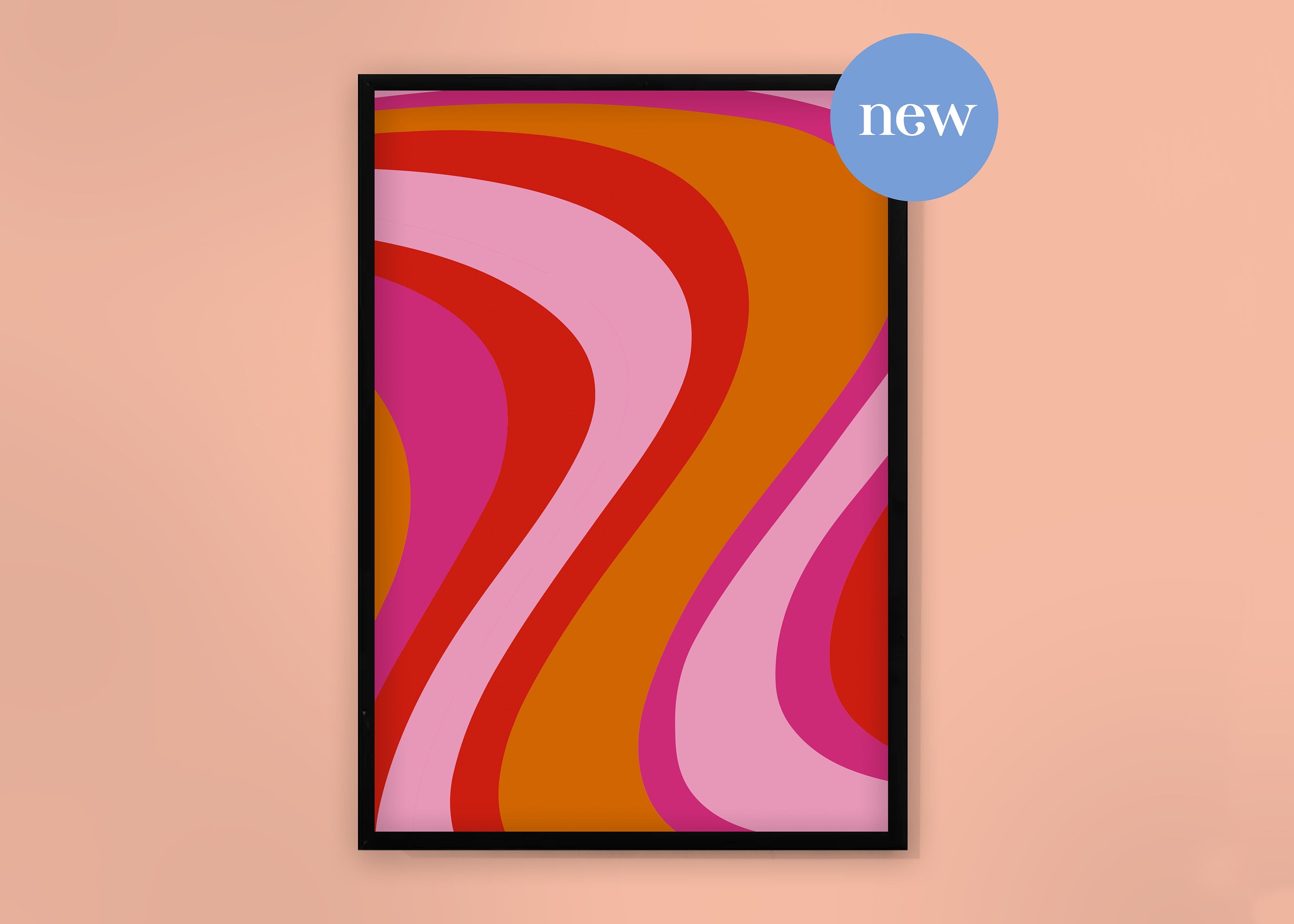 POSTER Groove Swirl Retro Wave Art Print | | Poster Gallery Wall Groovy ...