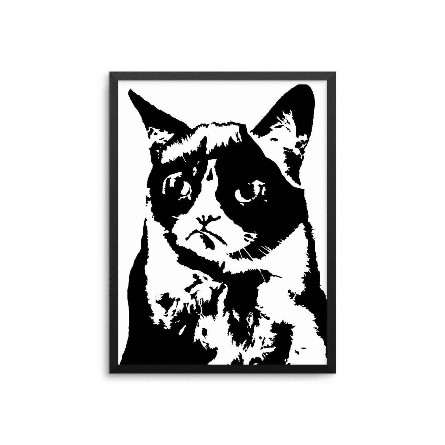 POSTER Grumpy Cat Meme Poster - Funny LOLcat Wall Art-UNFRAMED - Walmart.com