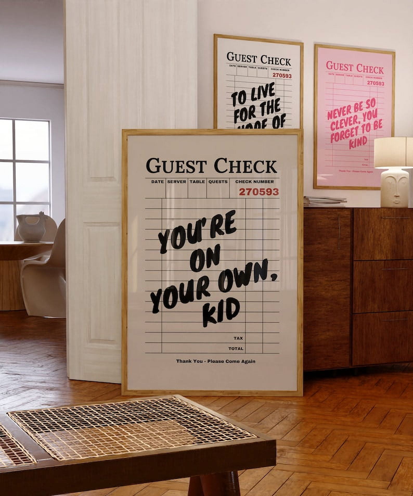 POSTER Guest Check Poster, Poster, You're On Your Own Kid Poster ...