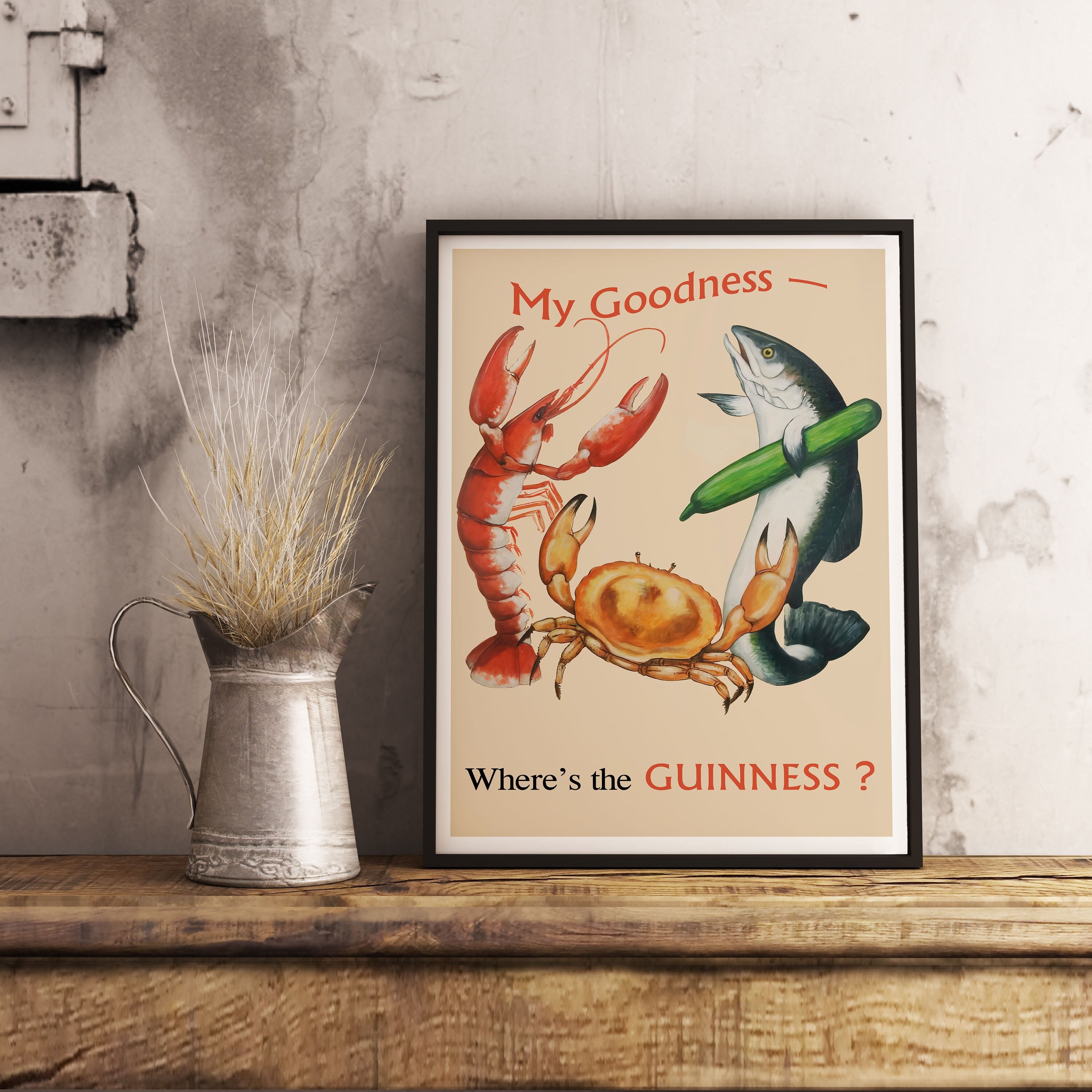 POSTER Guinness and Lobster Vintage Food&Drink poster - bar decor ...