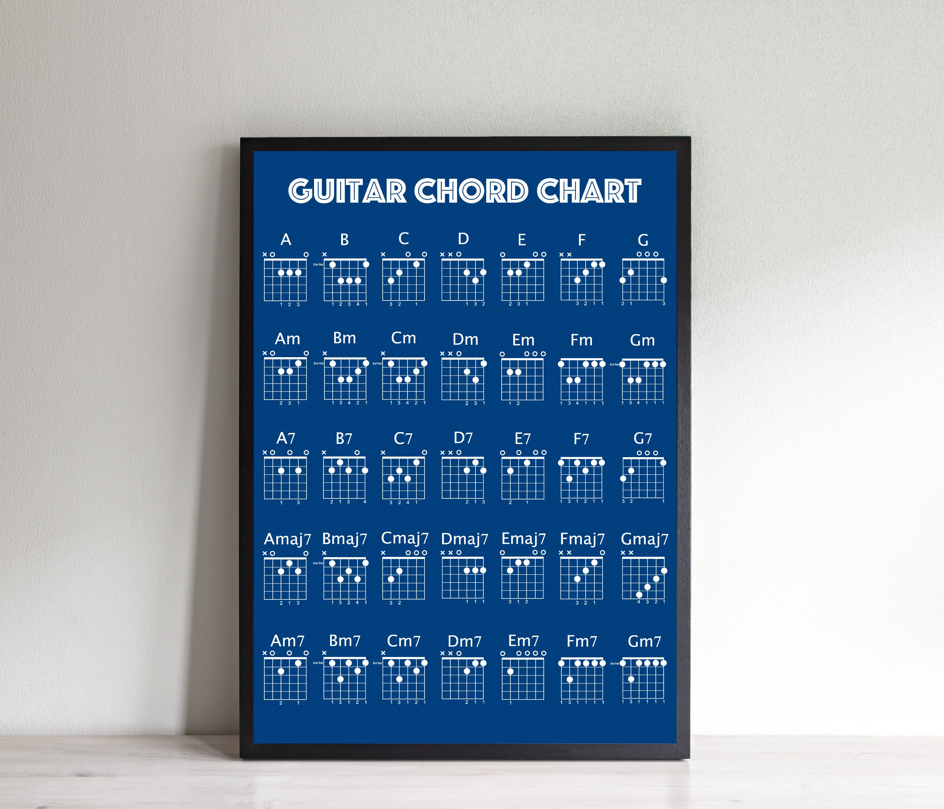 POSTER Guitar Chord Poster, Guitar Chord Chart, Guitar Chord Print ...