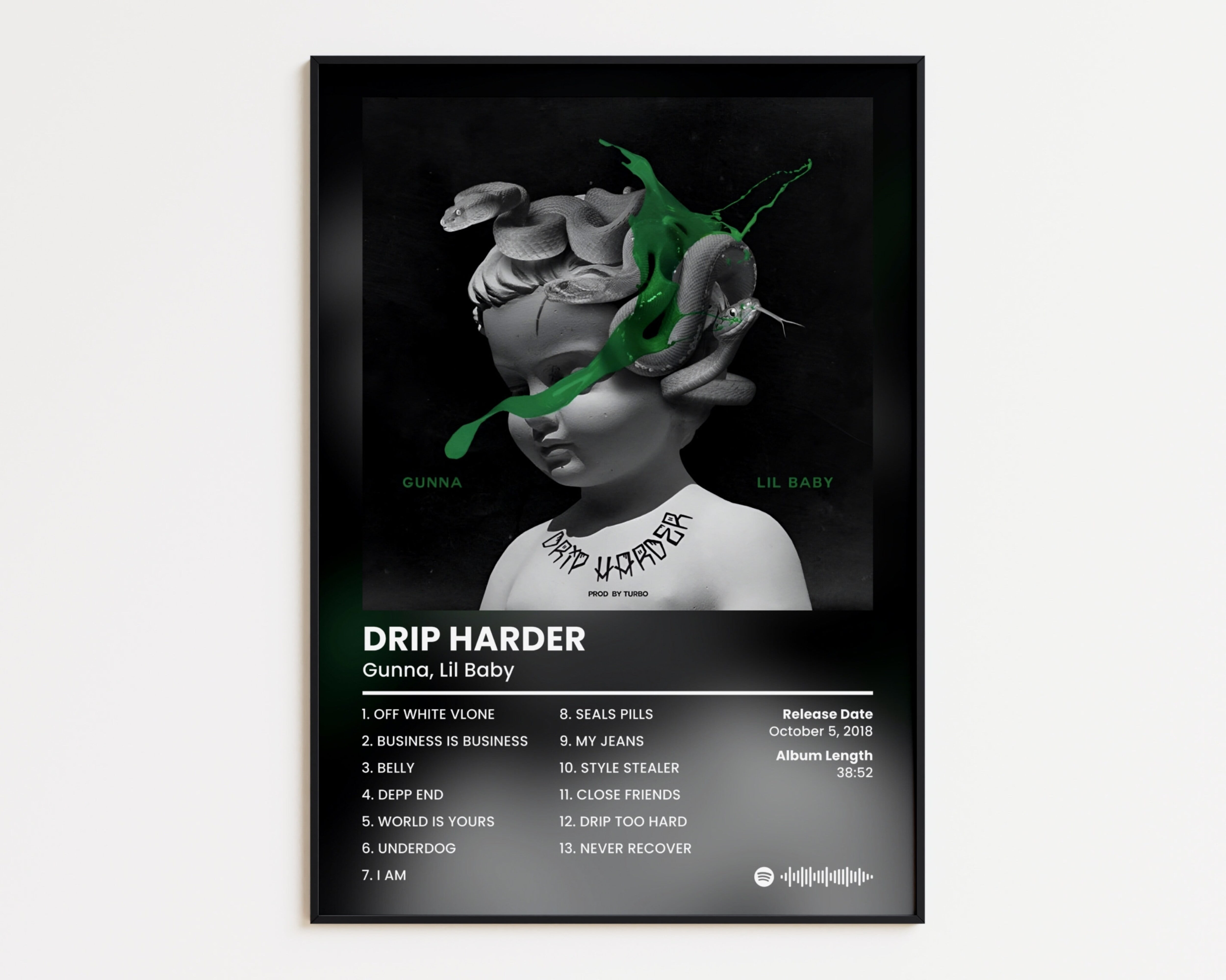 POSTER Gunna Cover Poster, Drip Harder Print, Lil Baby Rap Poster, Hip ...