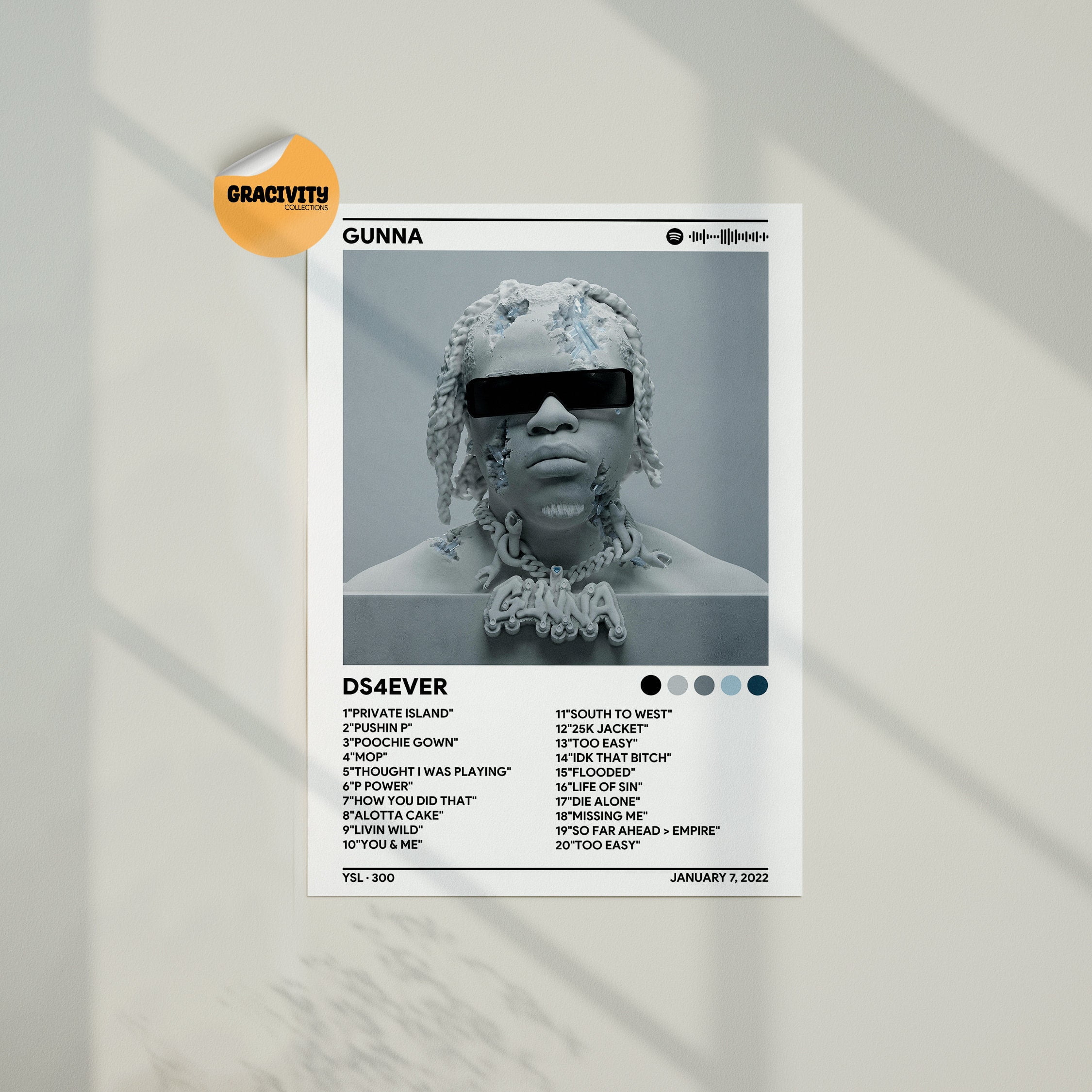 POSTER Gunna - DS4Ever / Album Poster / Wall Art / Home Decor / Gunna ...