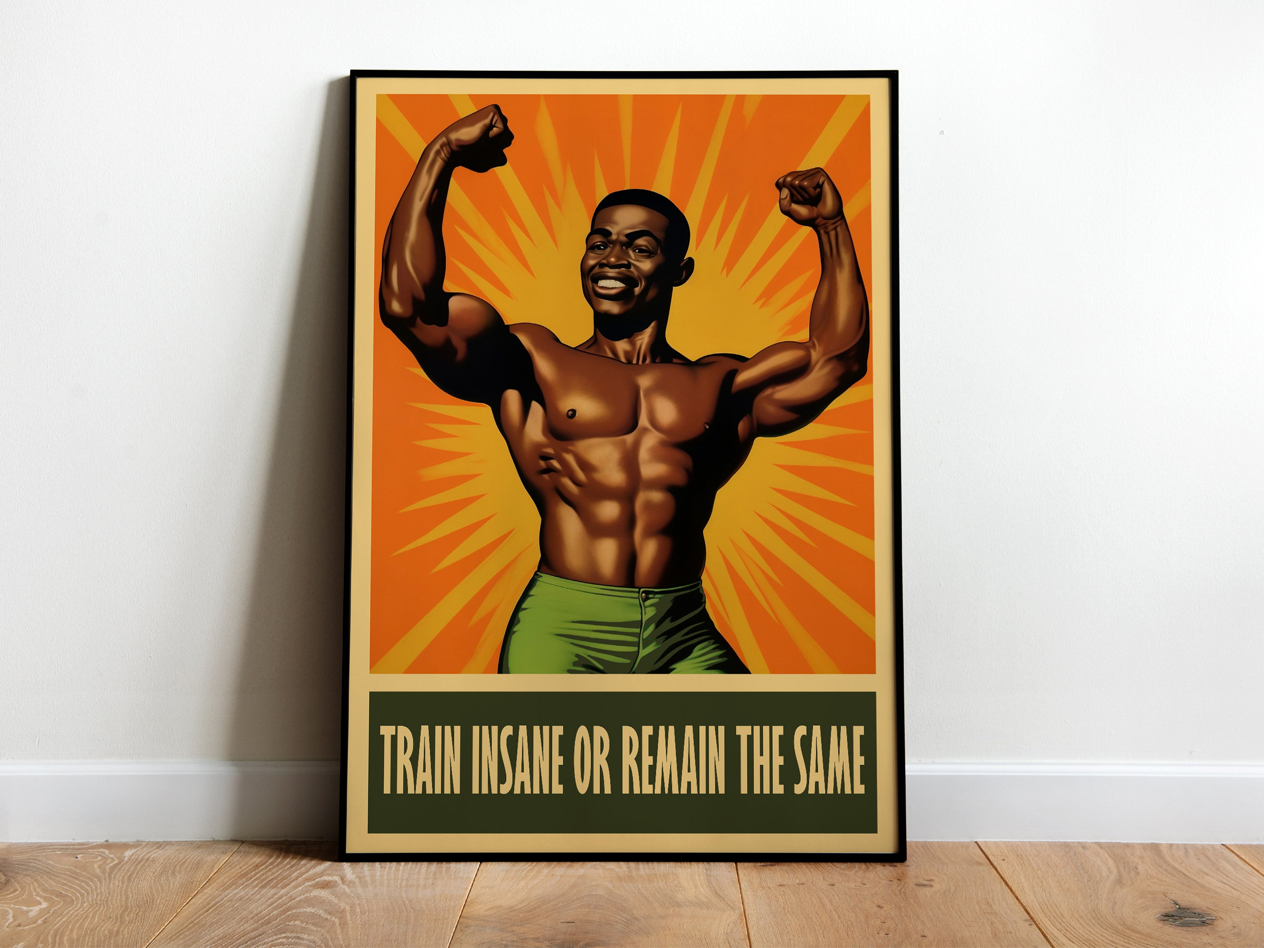 POSTER Gym Poster Bodybuilder Print Gym Wall Art Muscular Strong Man ...