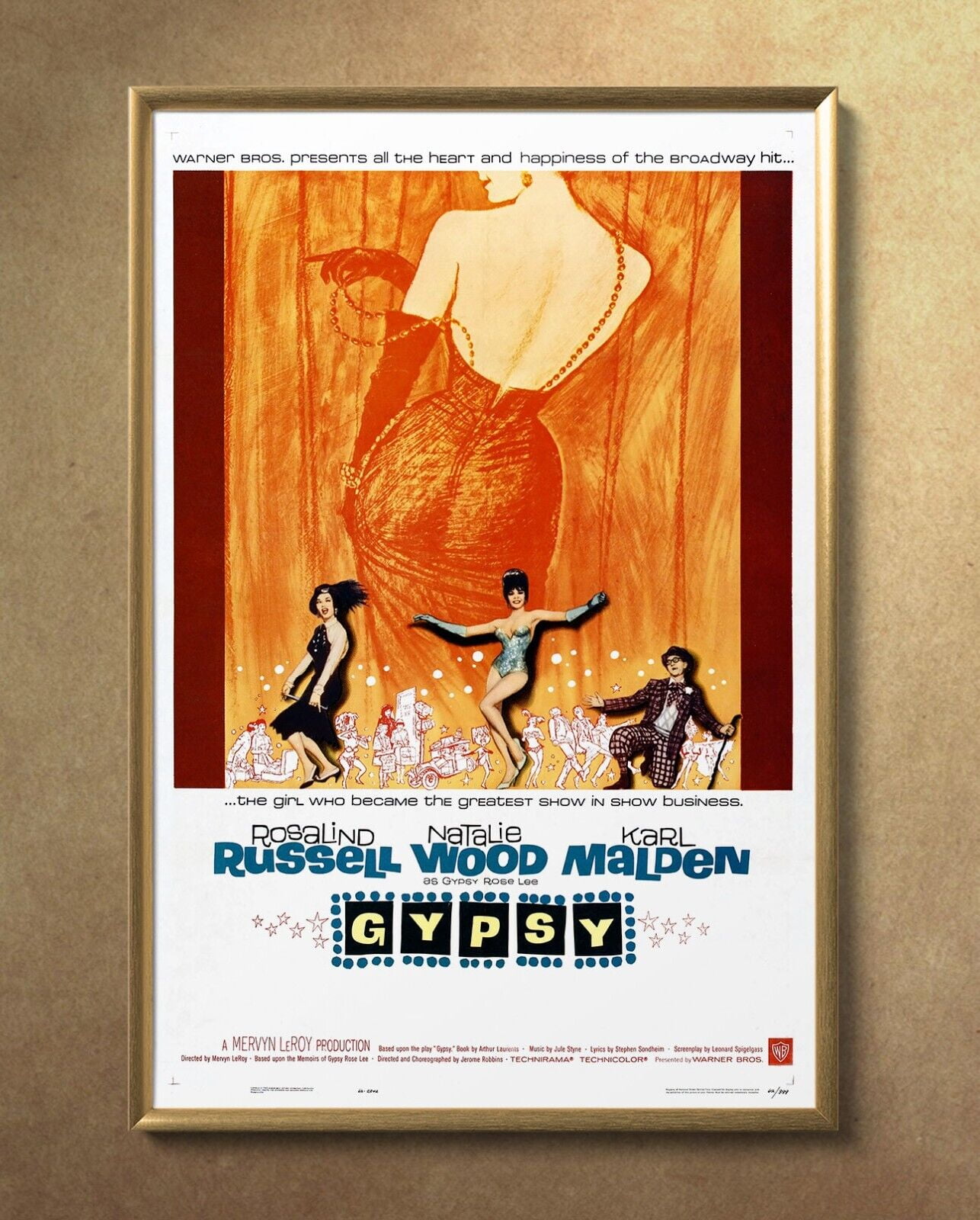 POSTER Gypsy Rosalind Russell 1962 Movie Poster-24x36-UNFRAMED ...