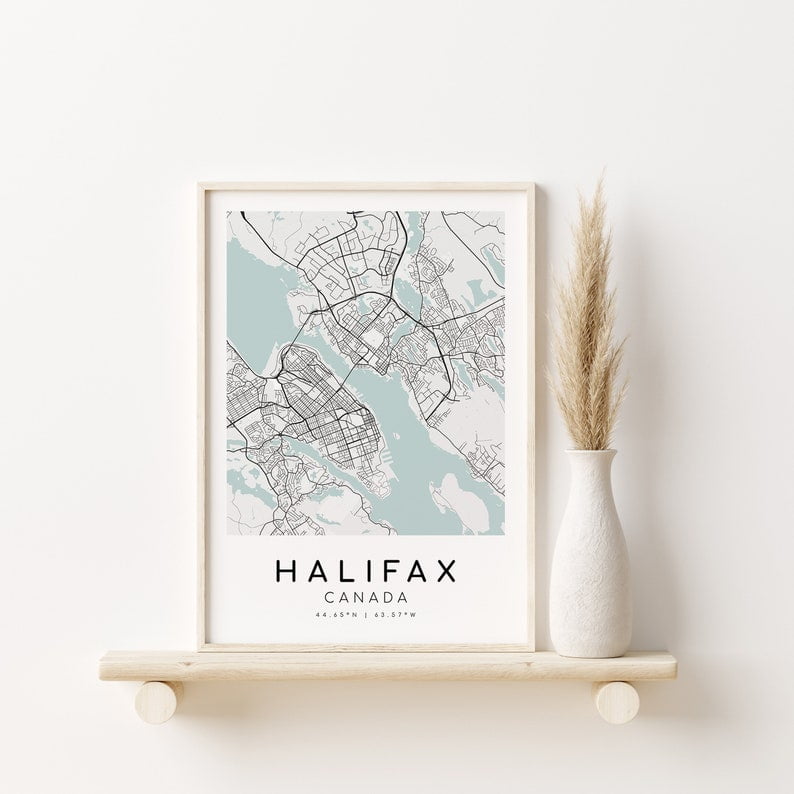 POSTER HALIFAX Canada Map Print, City Map Poster, unique gift idea ...