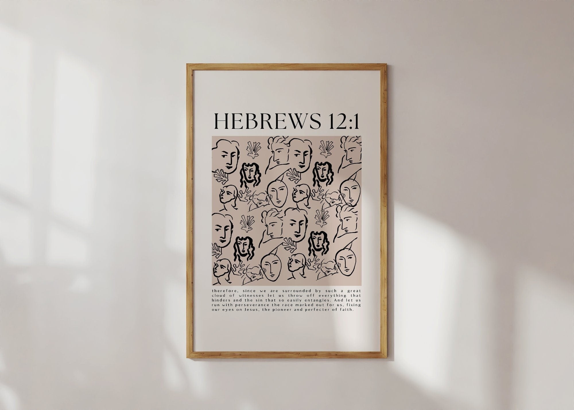 POSTER HEBREWS 12 | WITNESSES | Print | Christian Wall Art | Aesthetic ...