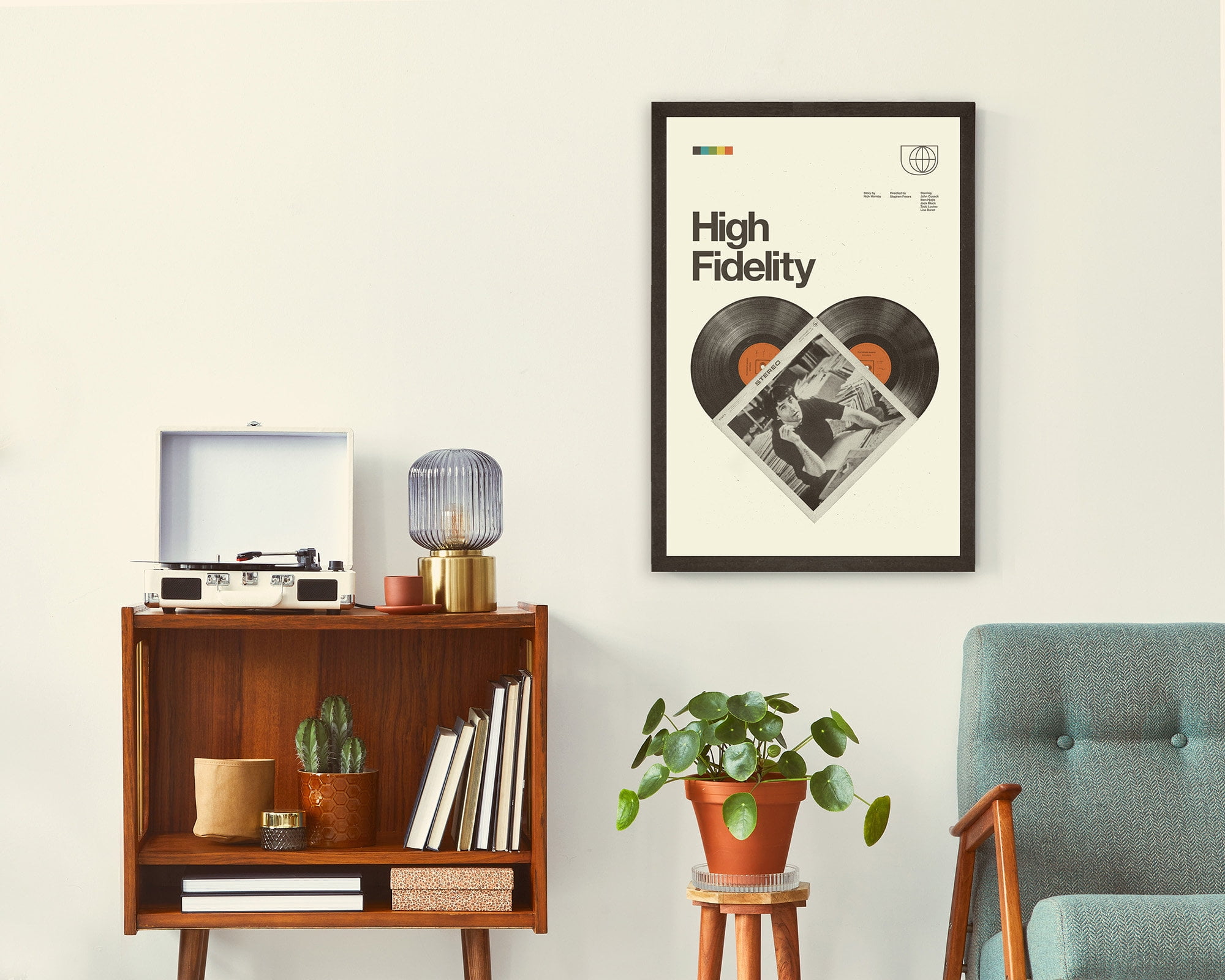 POSTER HIGH FIDELITY Movie Poster, John Cusack, Art Print - Minimalist ...