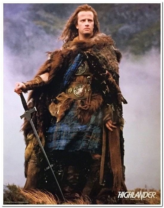 POSTER HIGHLANDER - 1986 - Original Rolled English Movie Poster ...