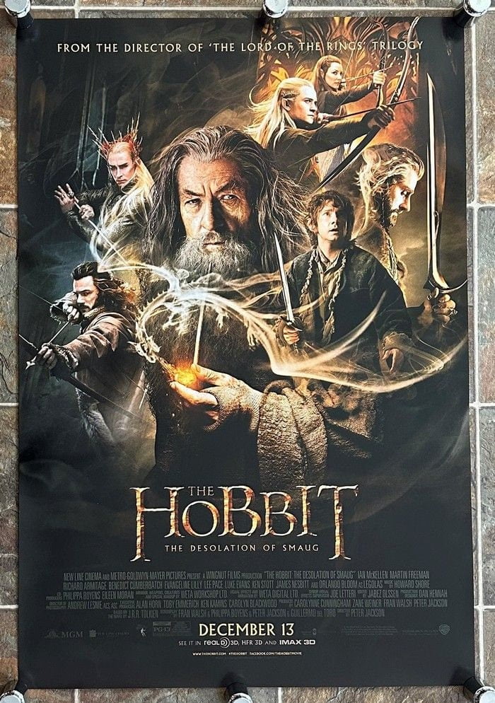 POSTER HOBBIT: DESOLATION Of SMAUG - 2013 - original Final Movie Poster ...