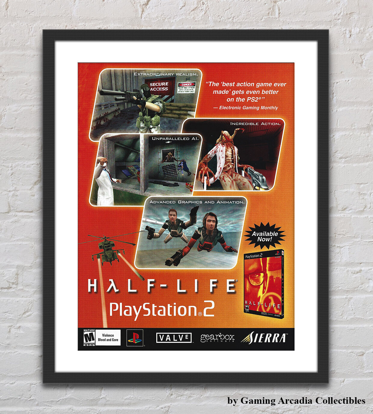 POSTER Half-Life Playstation 2 PS2 Poster-16x24-UNFRAMED - Walmart.com
