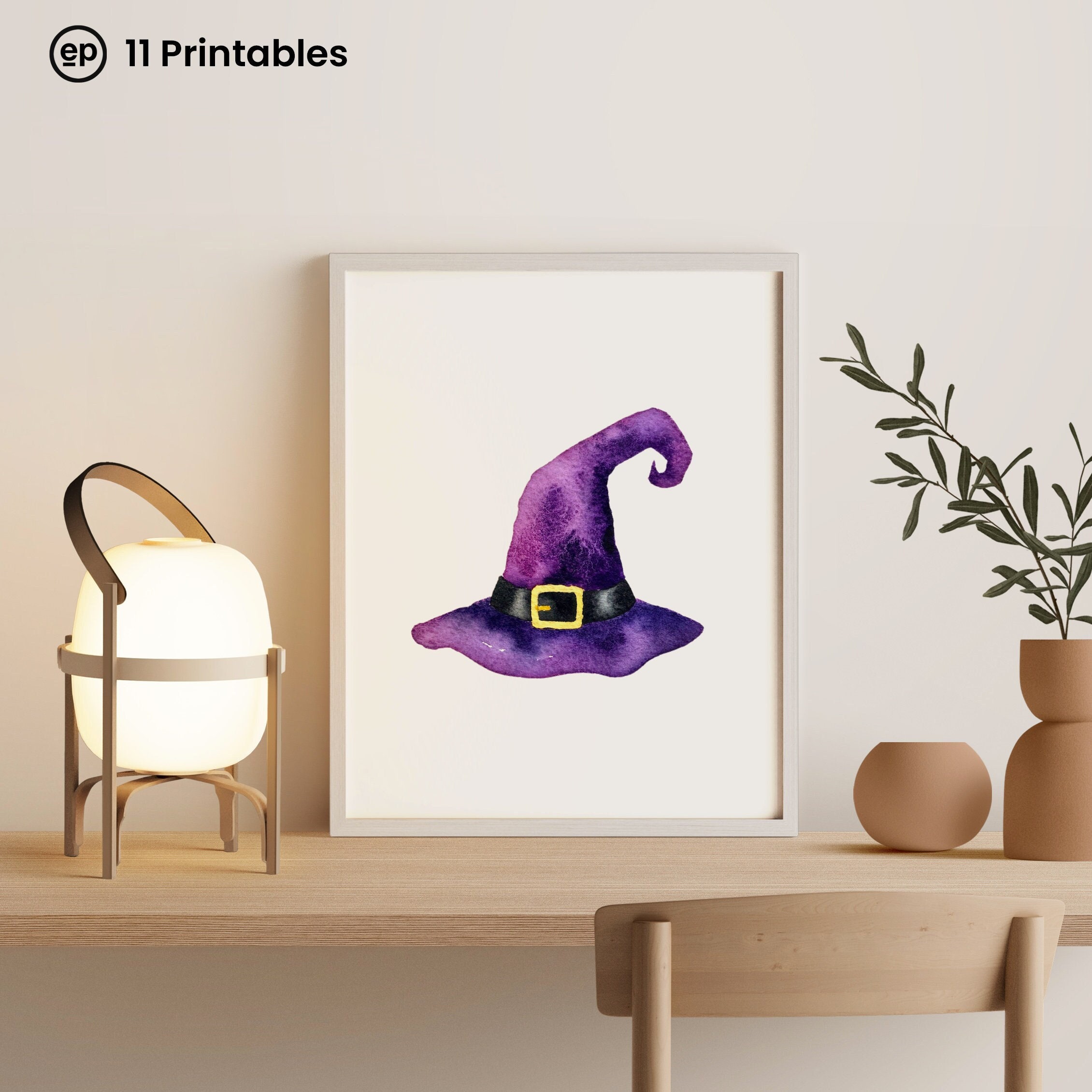 POSTER Halloween Witch Hat, Witch Poster, Witchycle. Witch Art Print ...