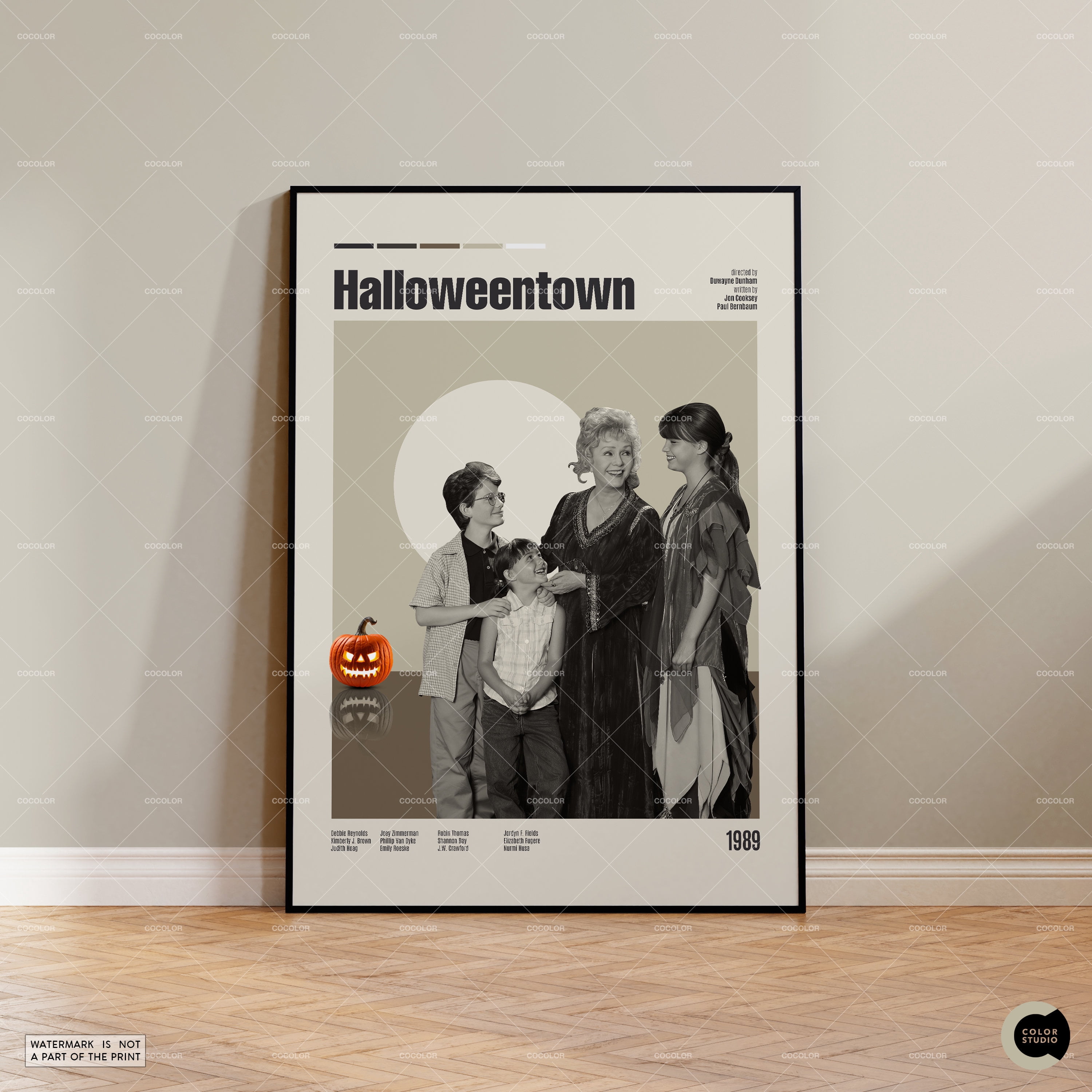 POSTER Halloweentown, Retro Movie Poster, Midcentury Modern, Retro Tv ...
