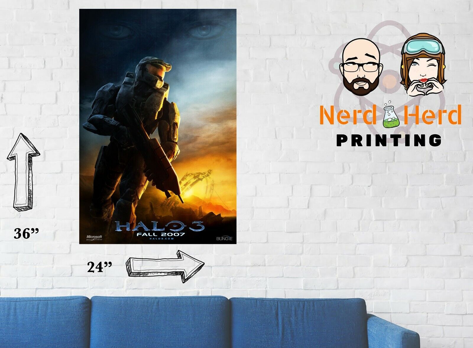 POSTER Halo 3 Promo Poster Repro XBox Multiple Sizes and Paper 11x17 ...