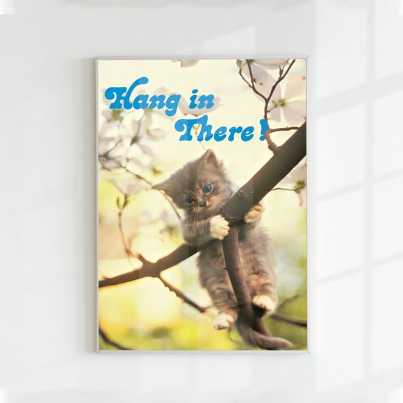 Hang There Cat Poster