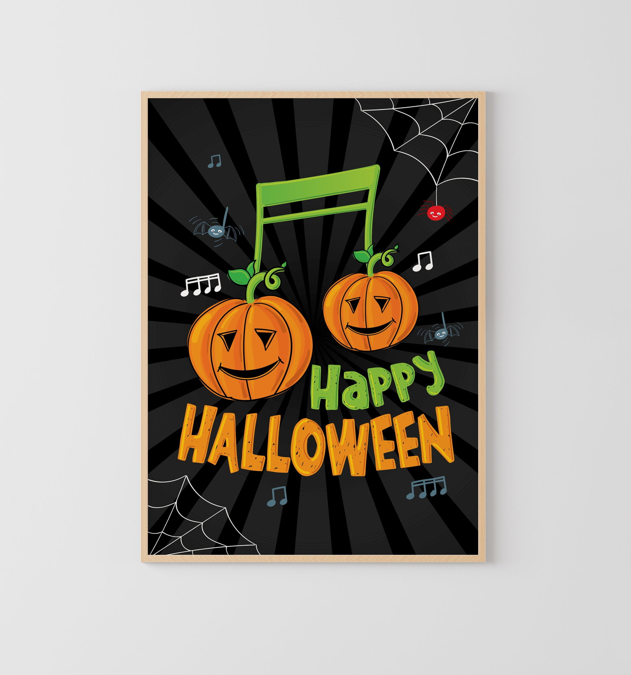 POSTER Happy Halloween Poster, Music Classroom Decor, Halloween poster ...