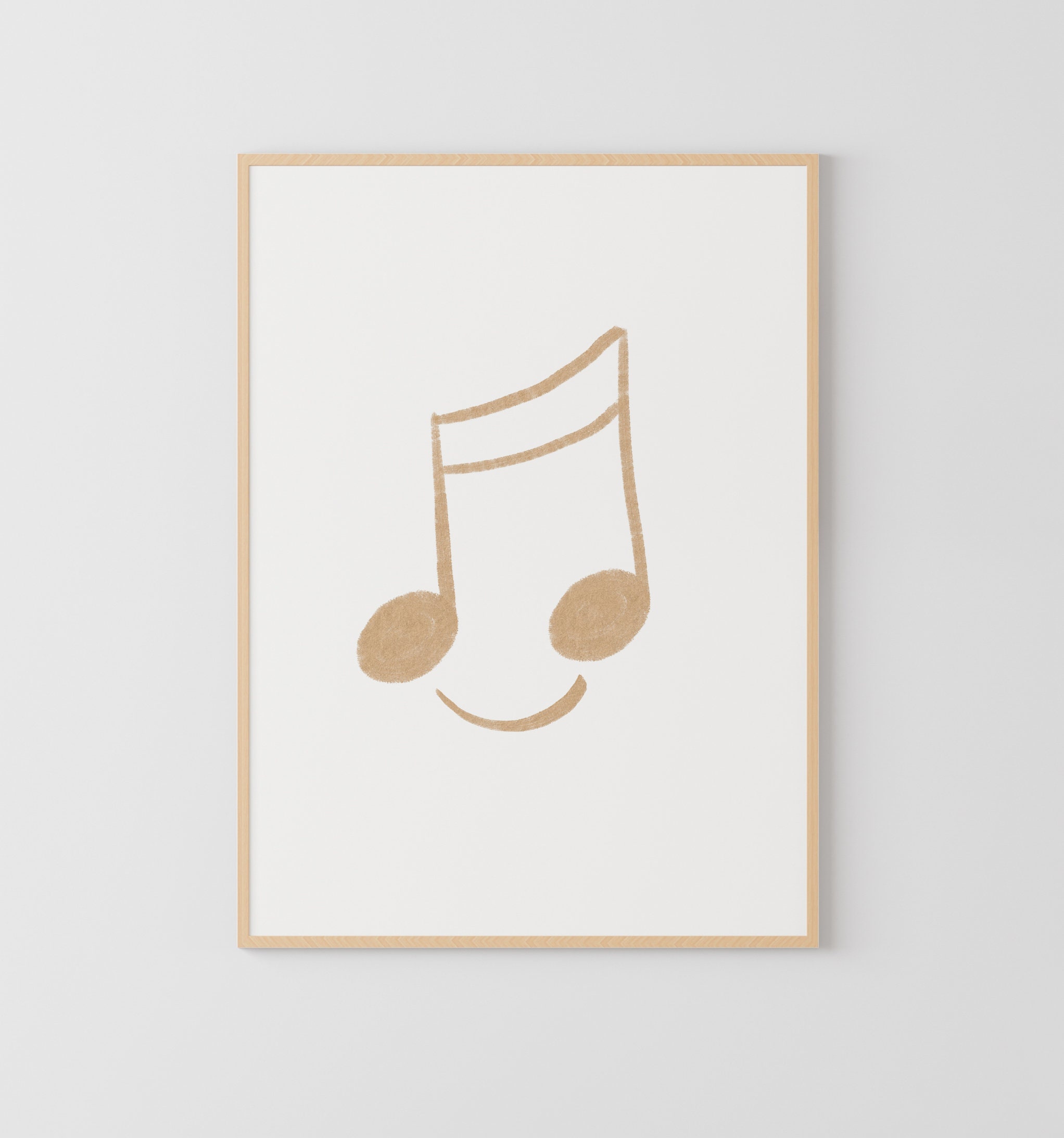 POSTER Happy Music Note, Music Classroom Decor, music poster-UNFRAMED ...