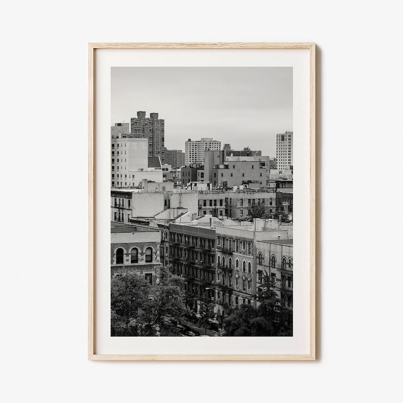 POSTER Harlem Photo Poster Print, Harlem Black and White Wall Art ...