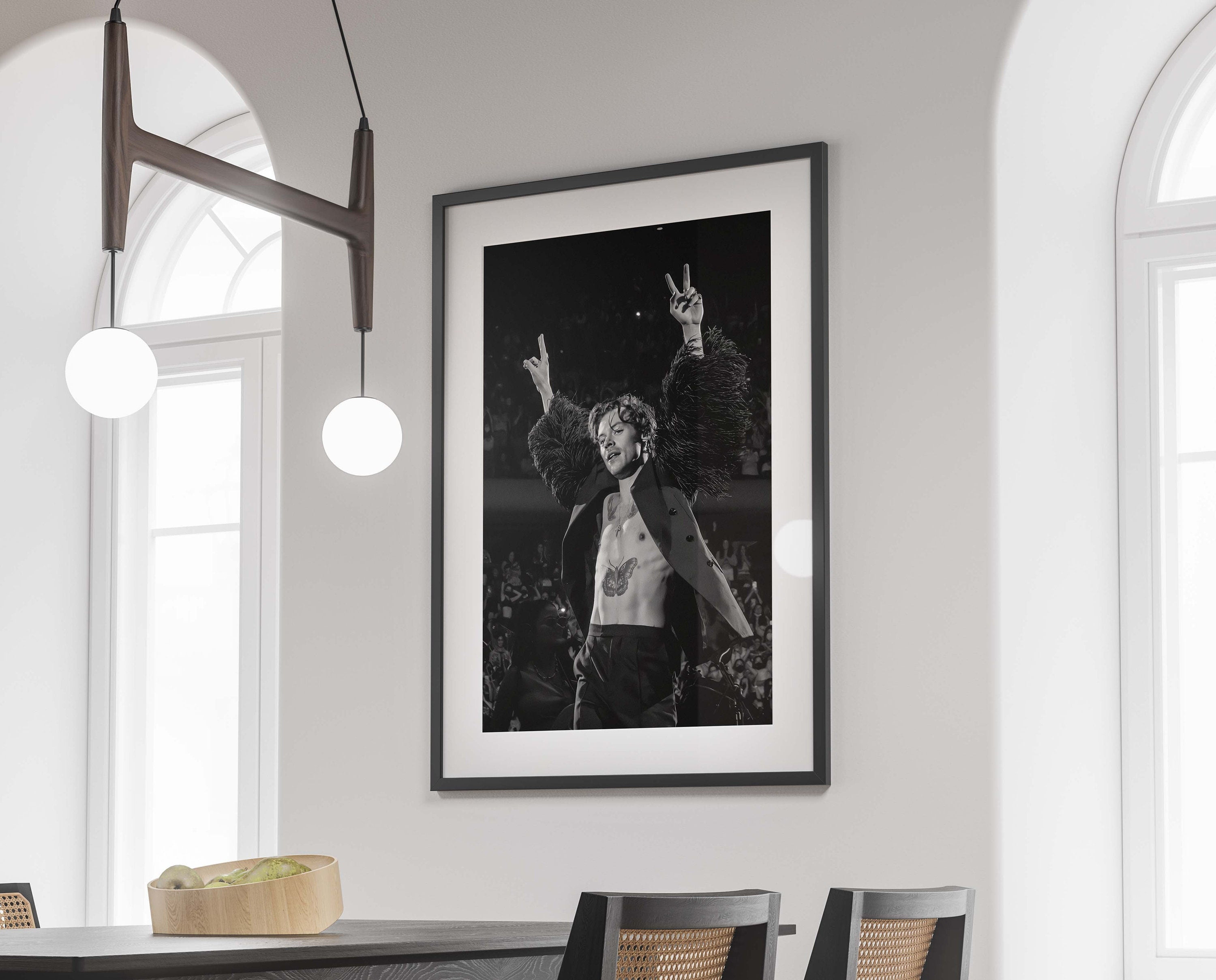 POSTER Harry Styles Poster, Black and White, Harry Styles Wall Art ...