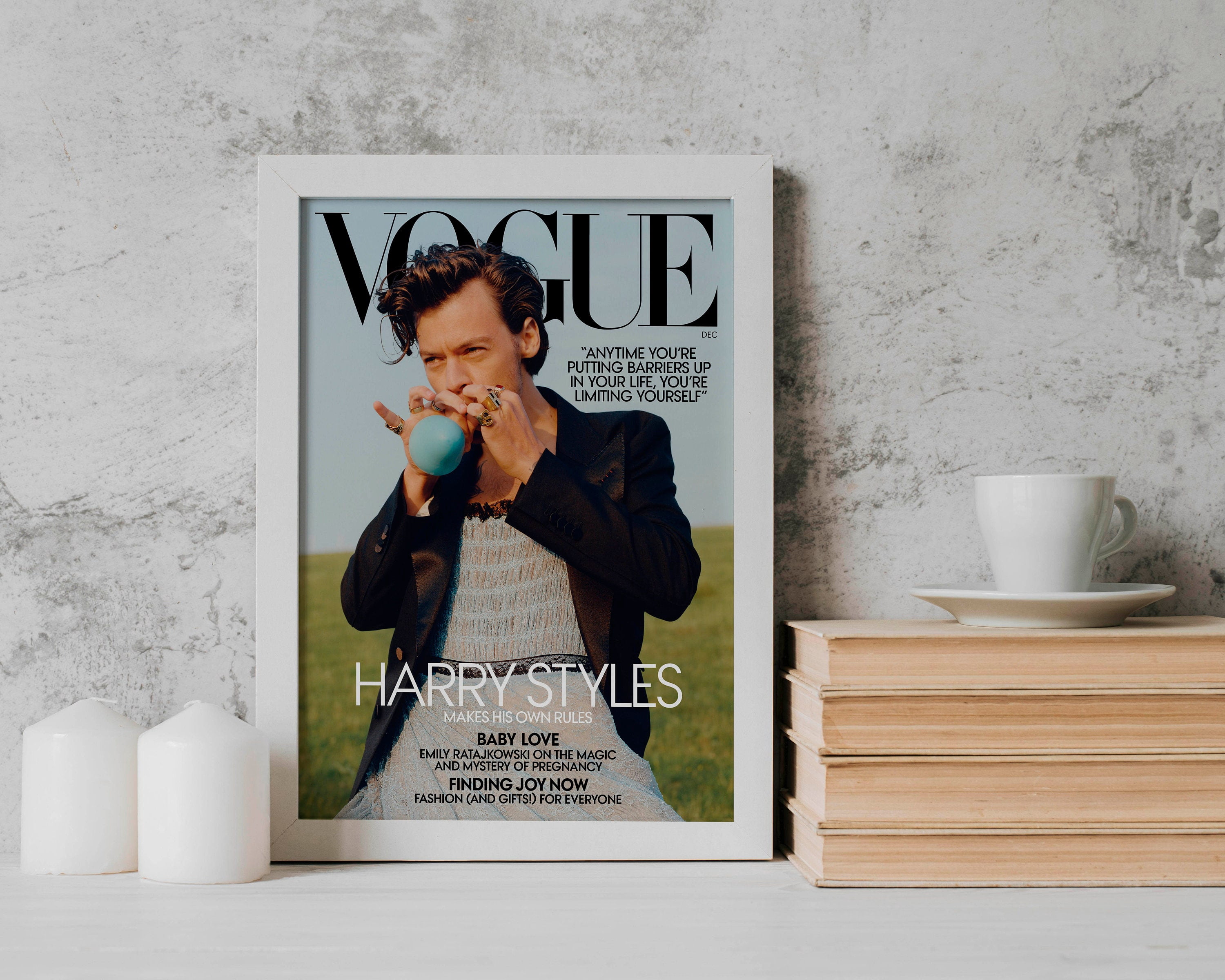 POSTER Harry Styles Poster, vogue, fashion,magazine, Photo Print ...