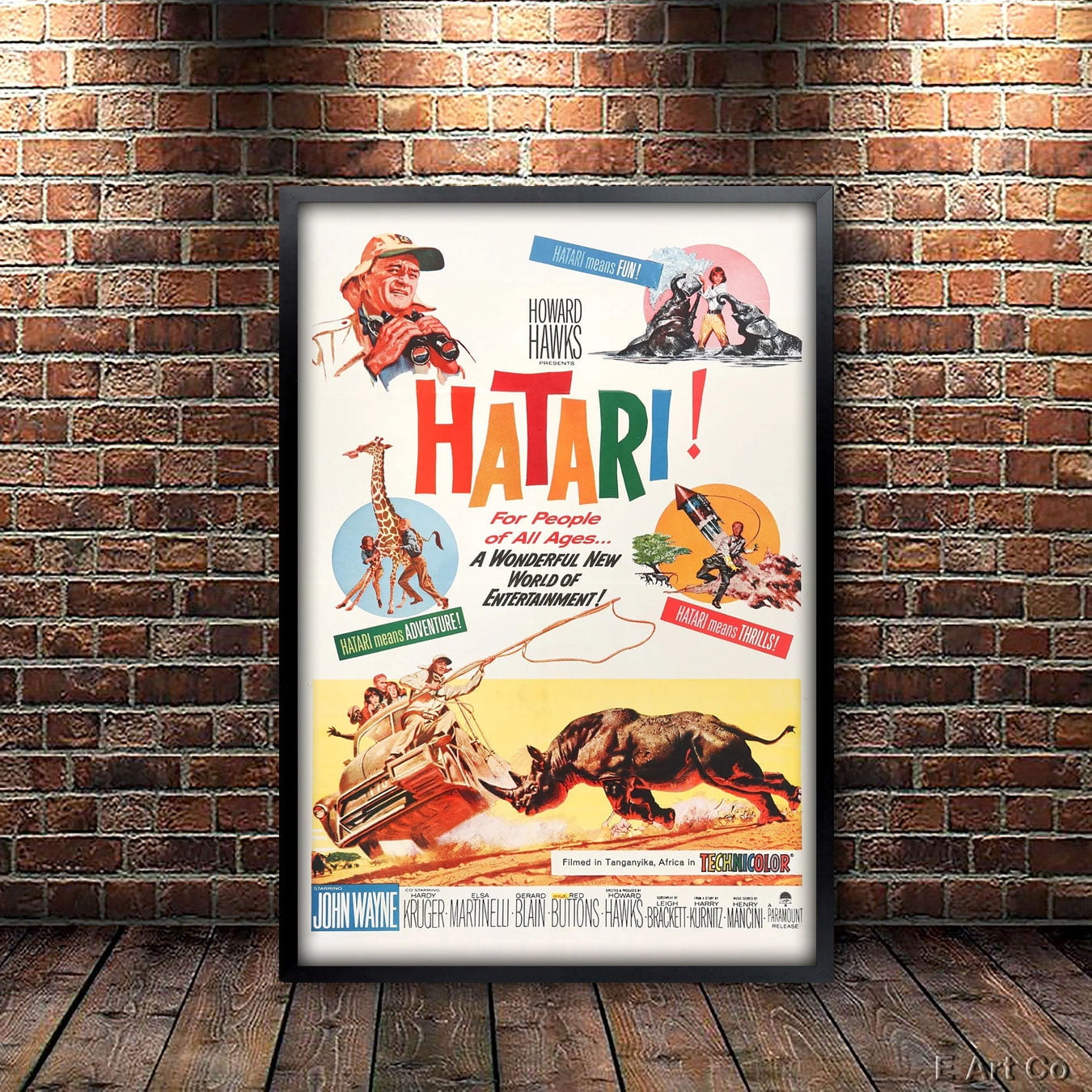 Poster Hatari Movie Poster -UNFRAMED - Walmart.com