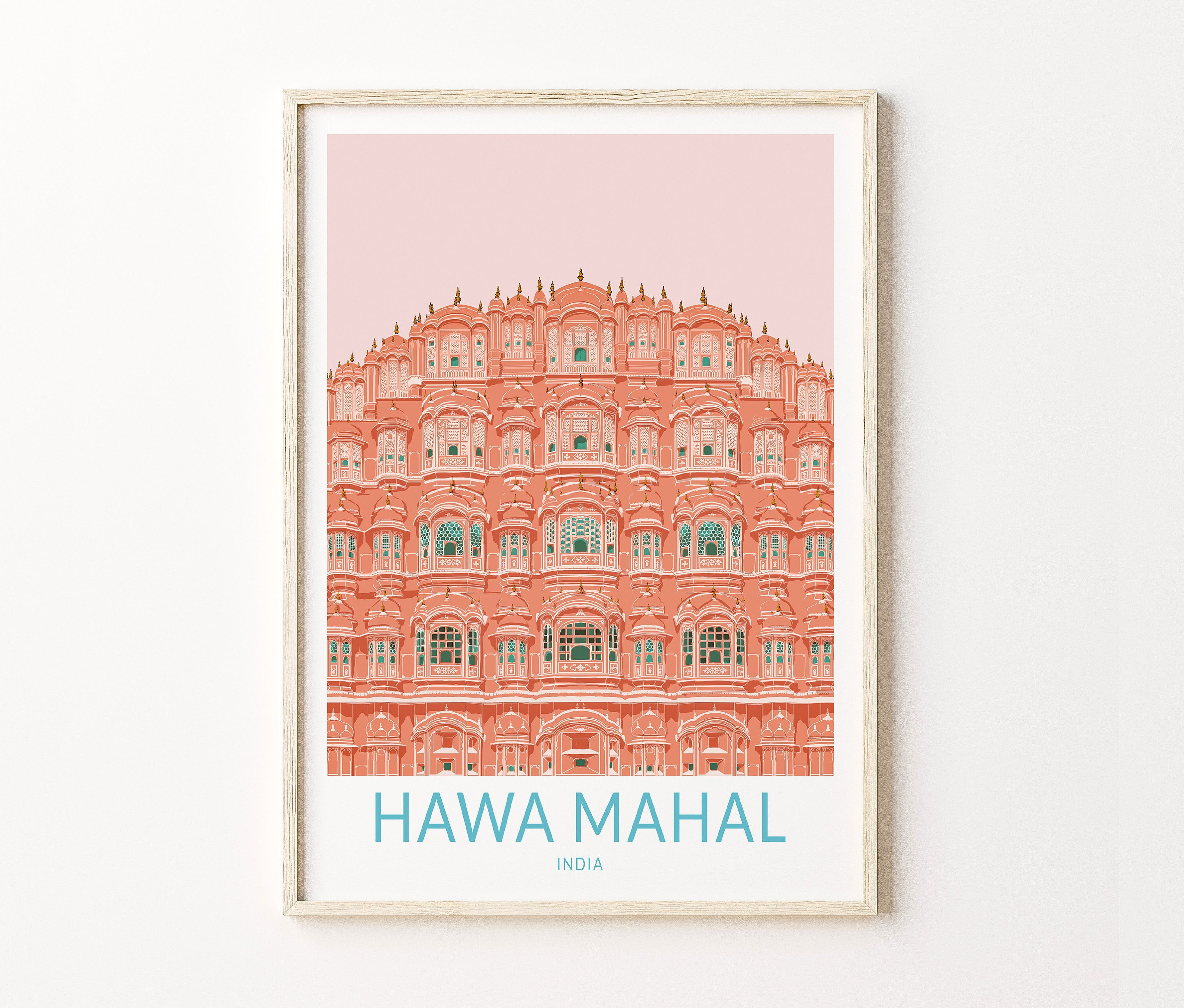 POSTER Hawa Mahal India Travel Print, Hawa Mahal Poster Print, Hawa ...